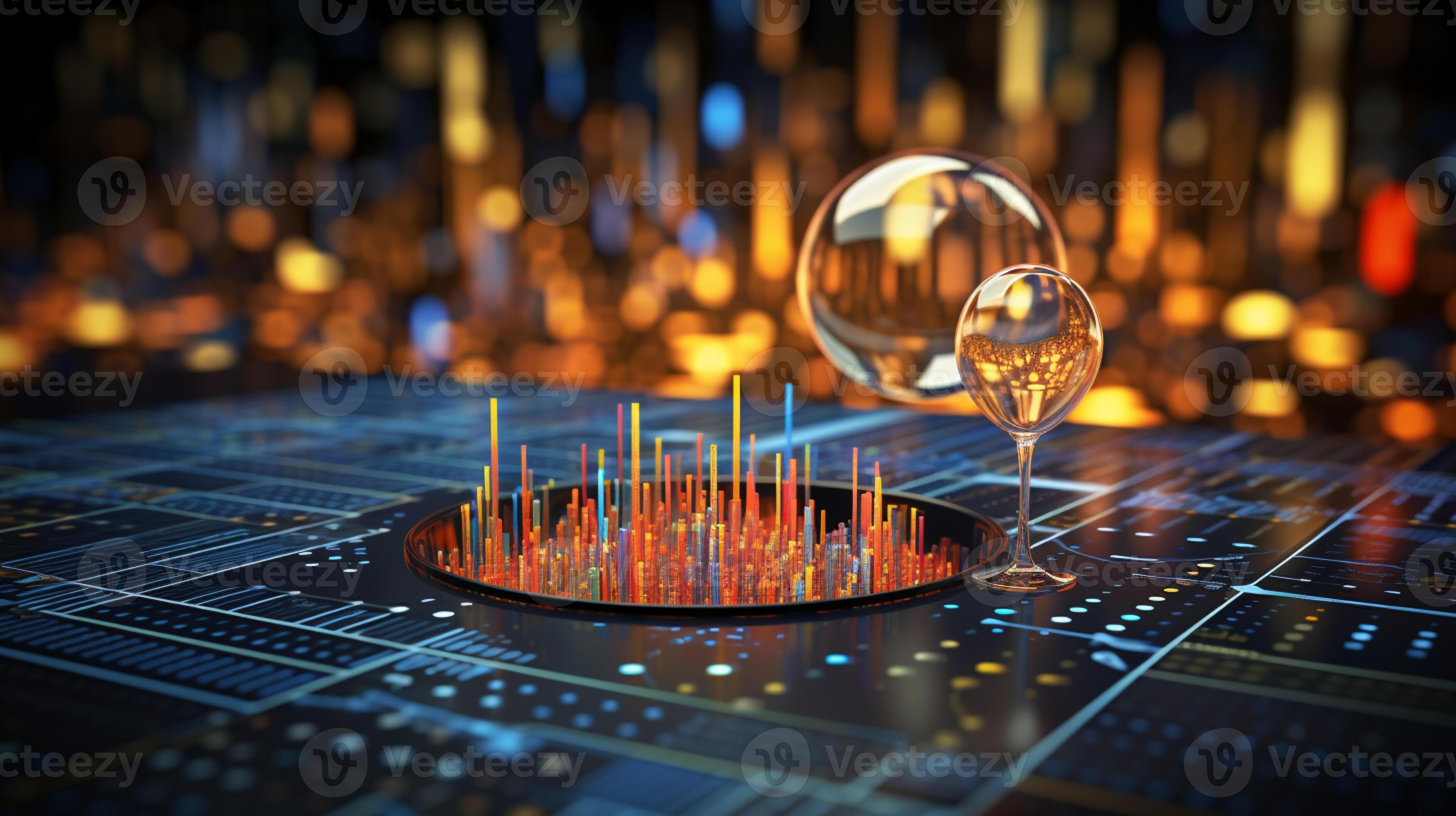 Data Visualization, Close up Technology Digitalization, Optimization of ...
