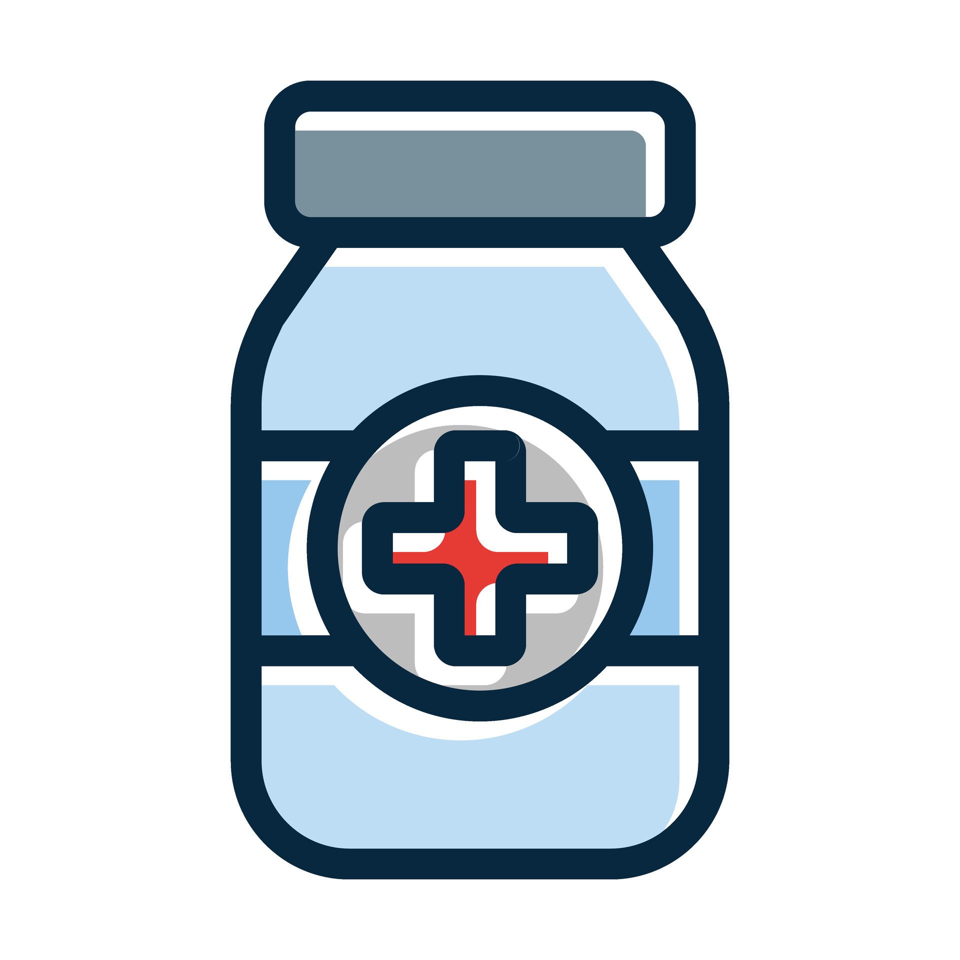 Immunity Vector Thick Line Filled Dark Colors Icons For Personal And ...