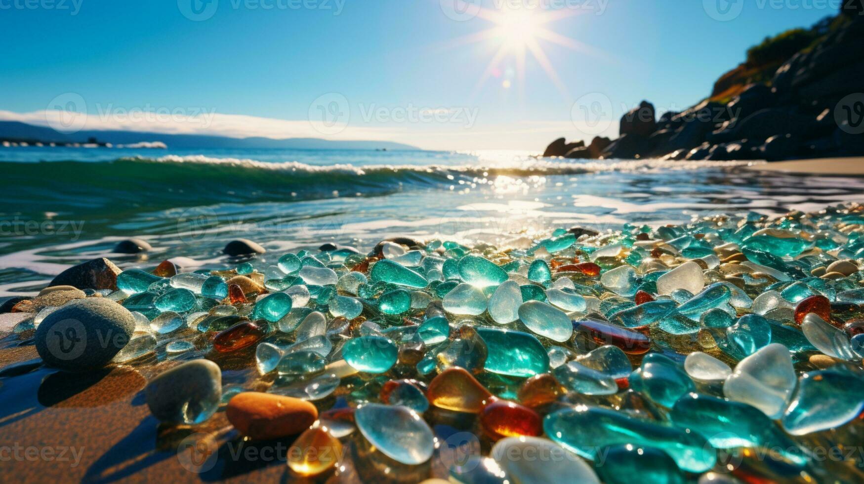 Glass Pebble Beach Stock Photos, Images and Backgrounds for Free Download