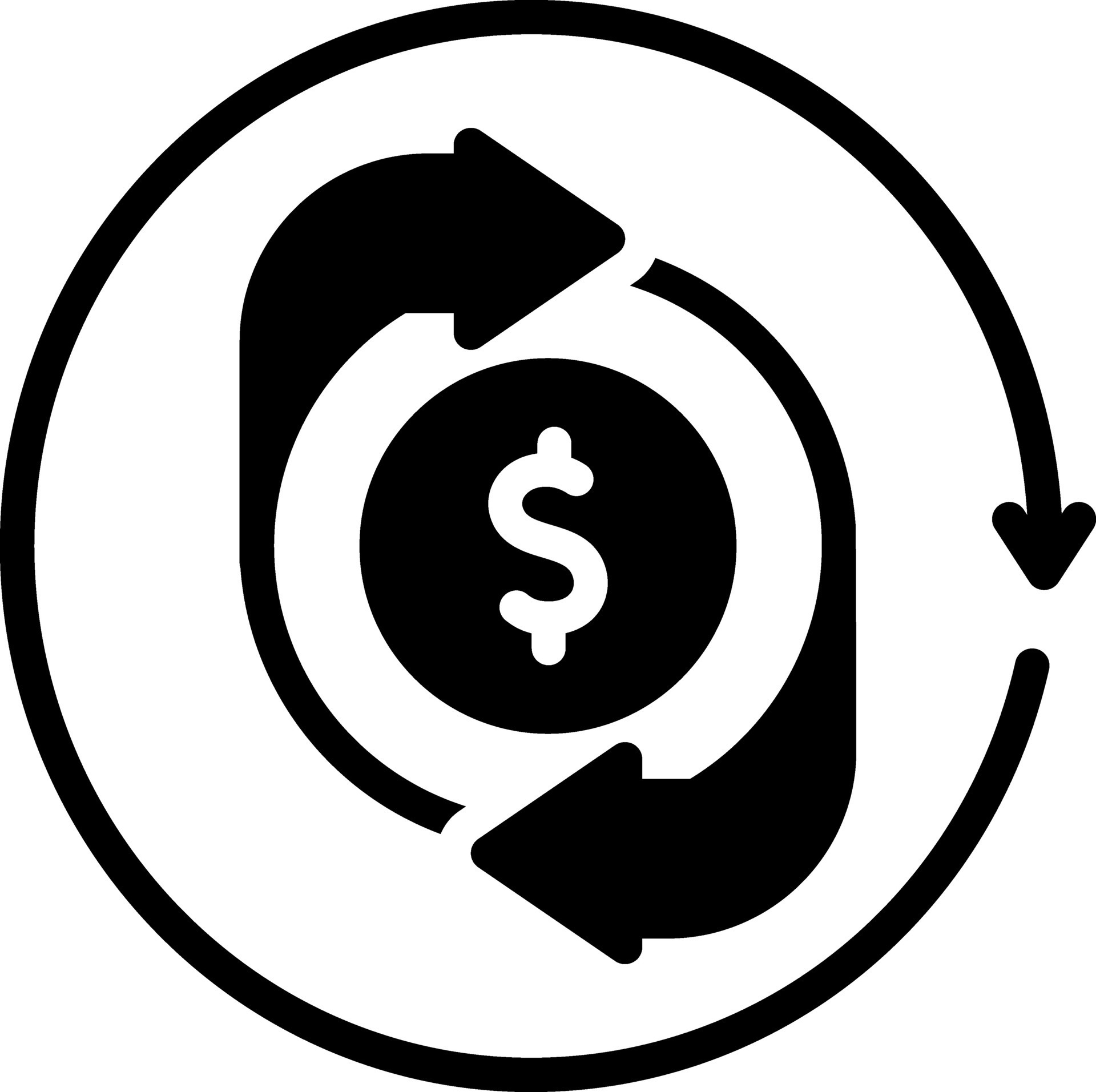 solid icon for refund 32995847 Vector Art at Vecteezy