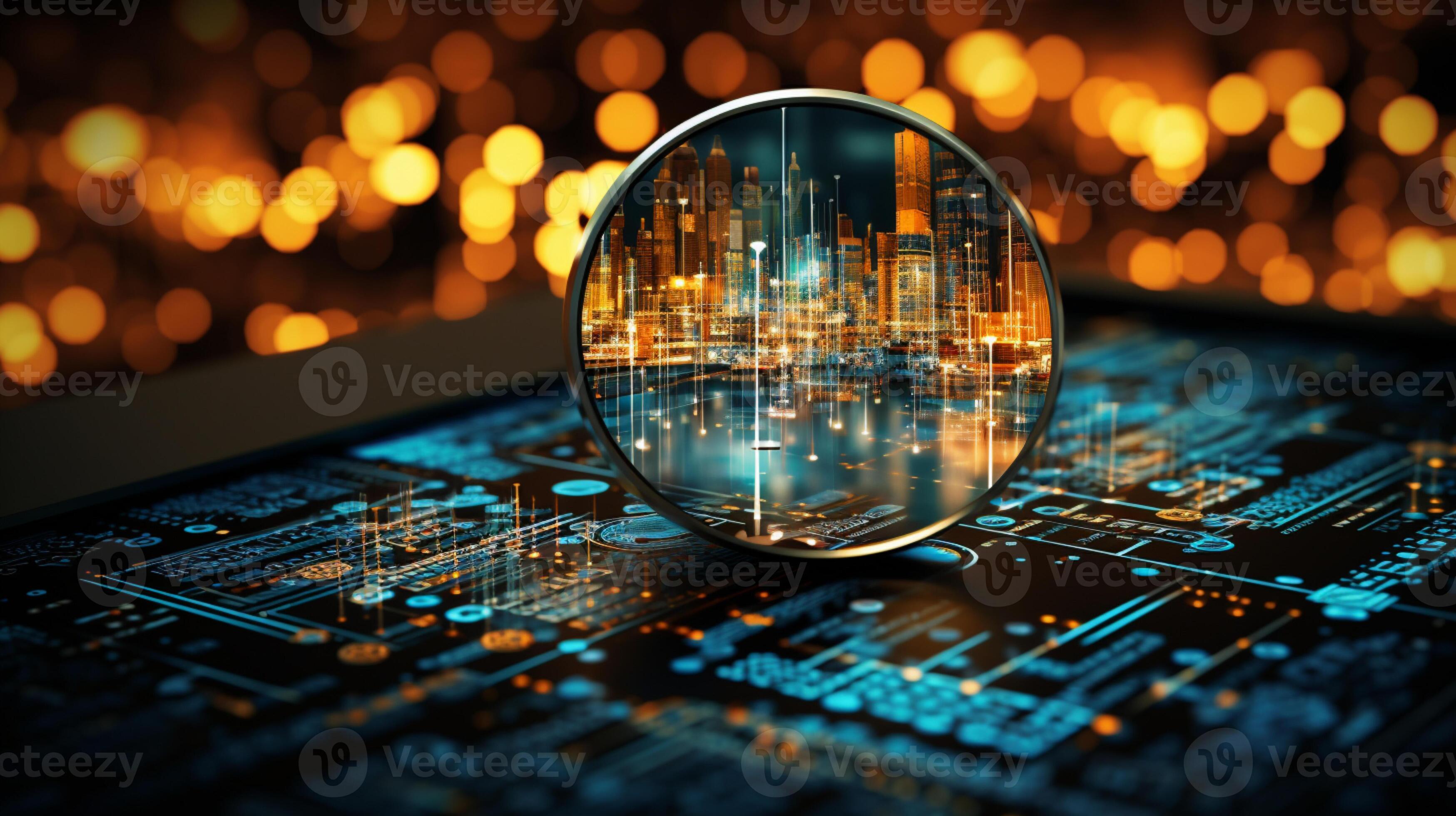 Data Visualization, Close up Technology Digitalization, Optimization of ...