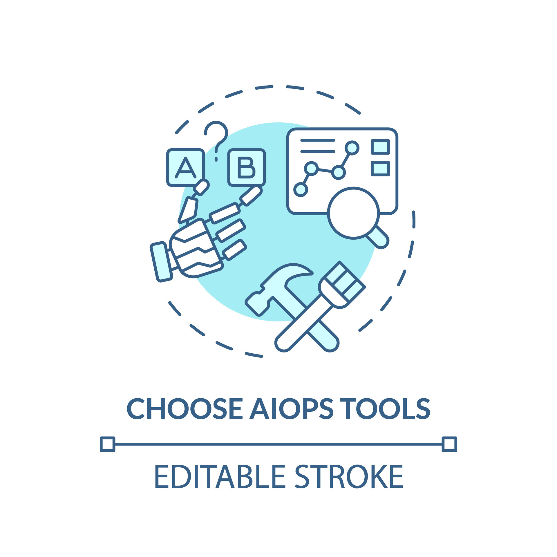 2D editable choose AI ops tools icon representing AI ops, isolated ... 2D editable choose AI ops tools icon representing AI ops, isolated ...