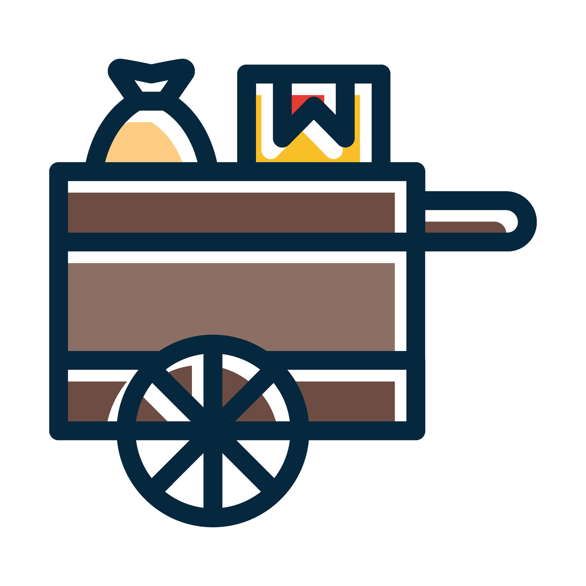 Scavenger Vector Thick Line Filled Dark Colors Icons For Personal And ...