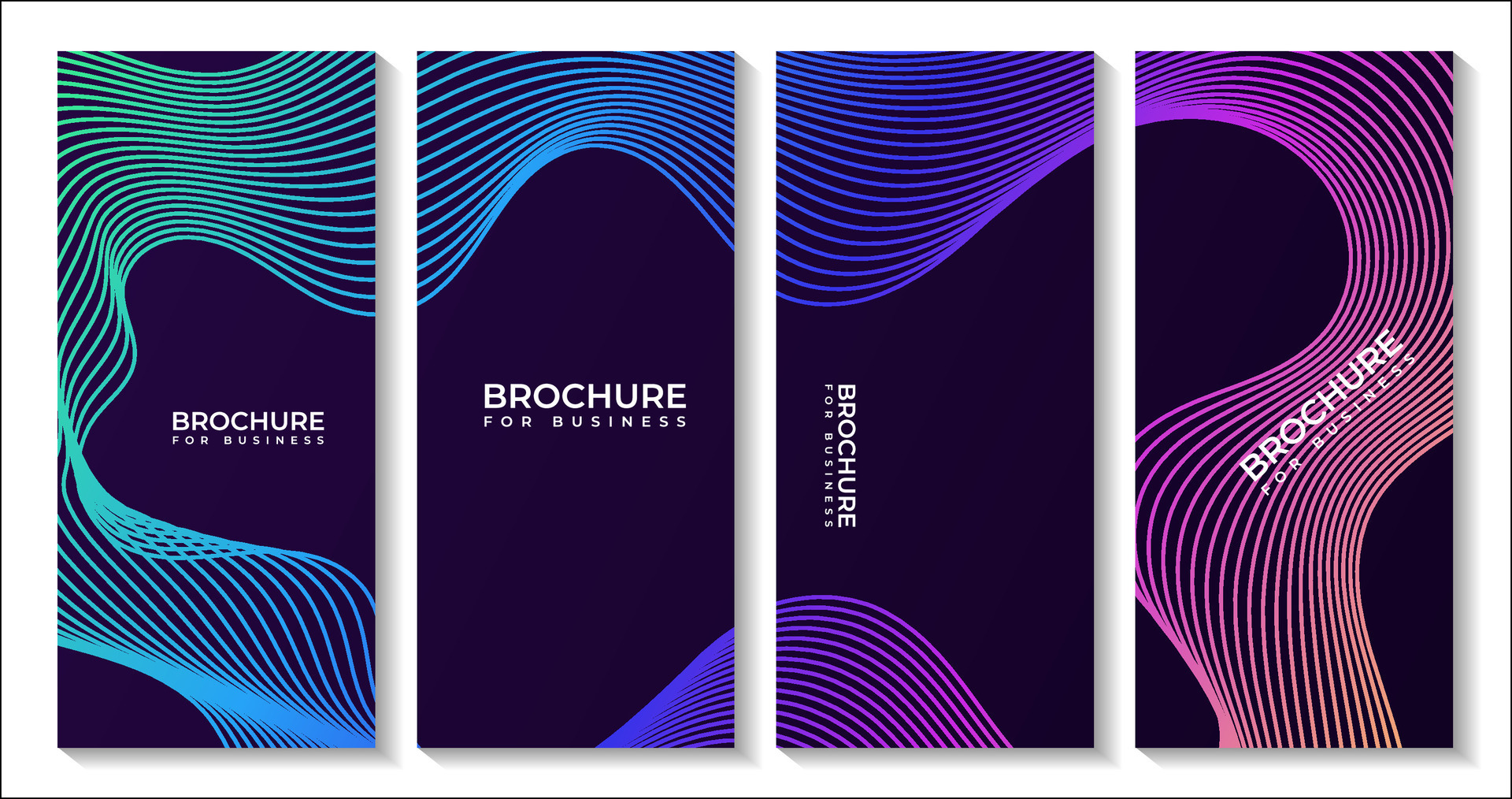 Set Of Brochures With Abstract Dark Background Colorful Lines 32998964 Vector Art At Vecteezy