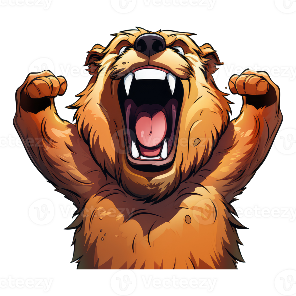 Cute Bear In The Style Of Pop Art Ai Generated 32999113 Png