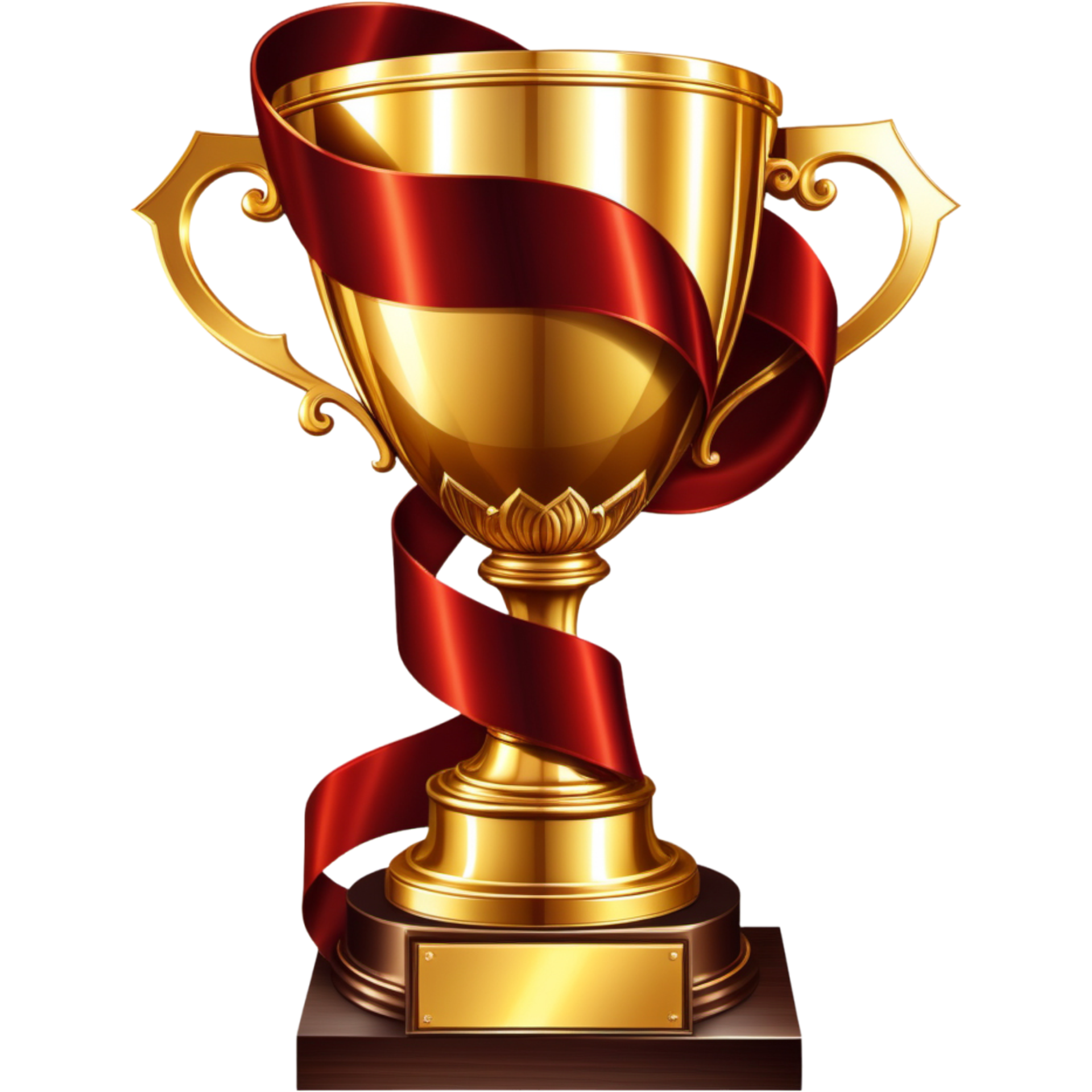Realistic Golden Trophy. AI Generative 32999982 PNG