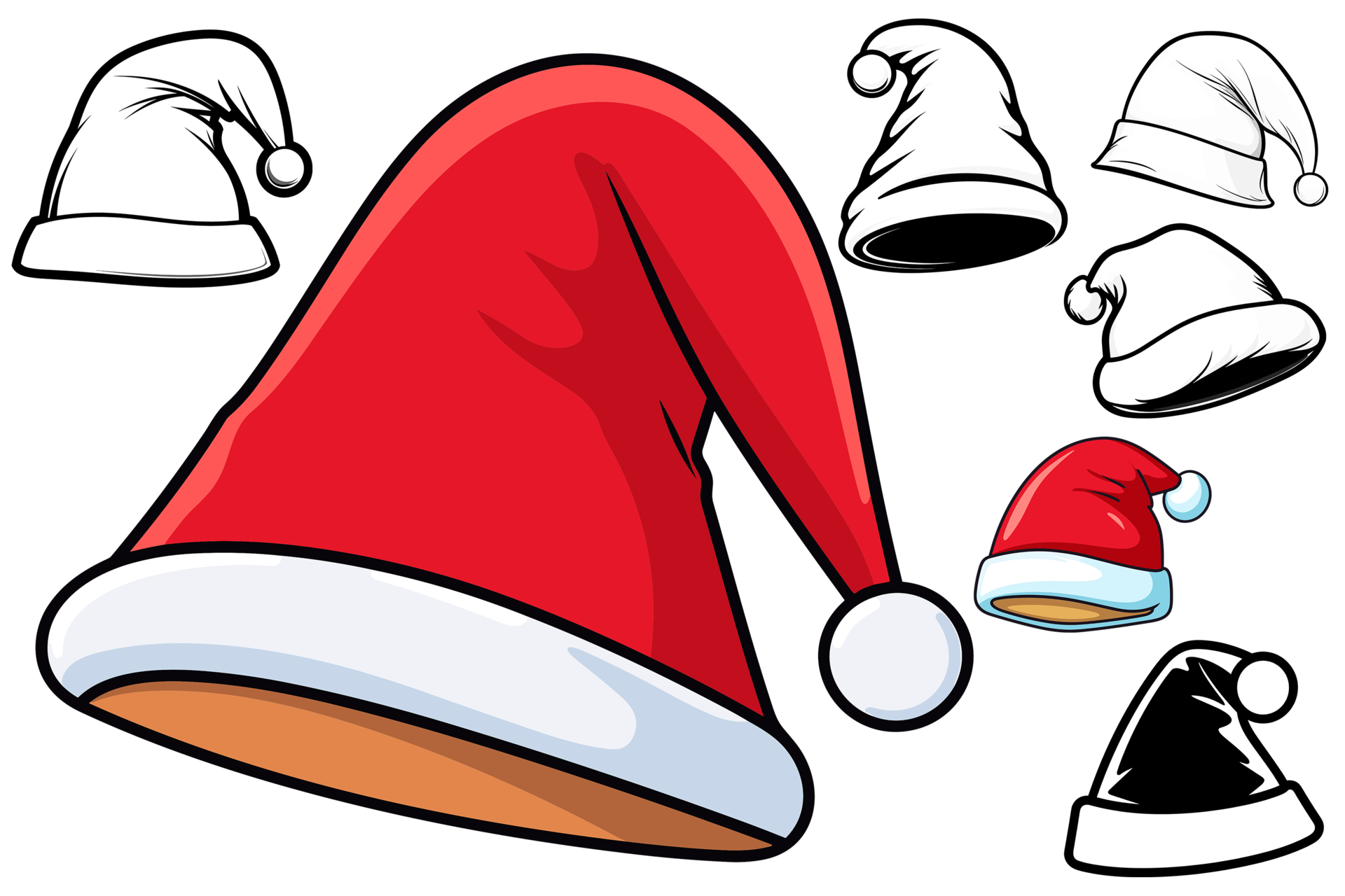 Christmas Santa Hat Clipart - Ai Generative 33002415 PNG