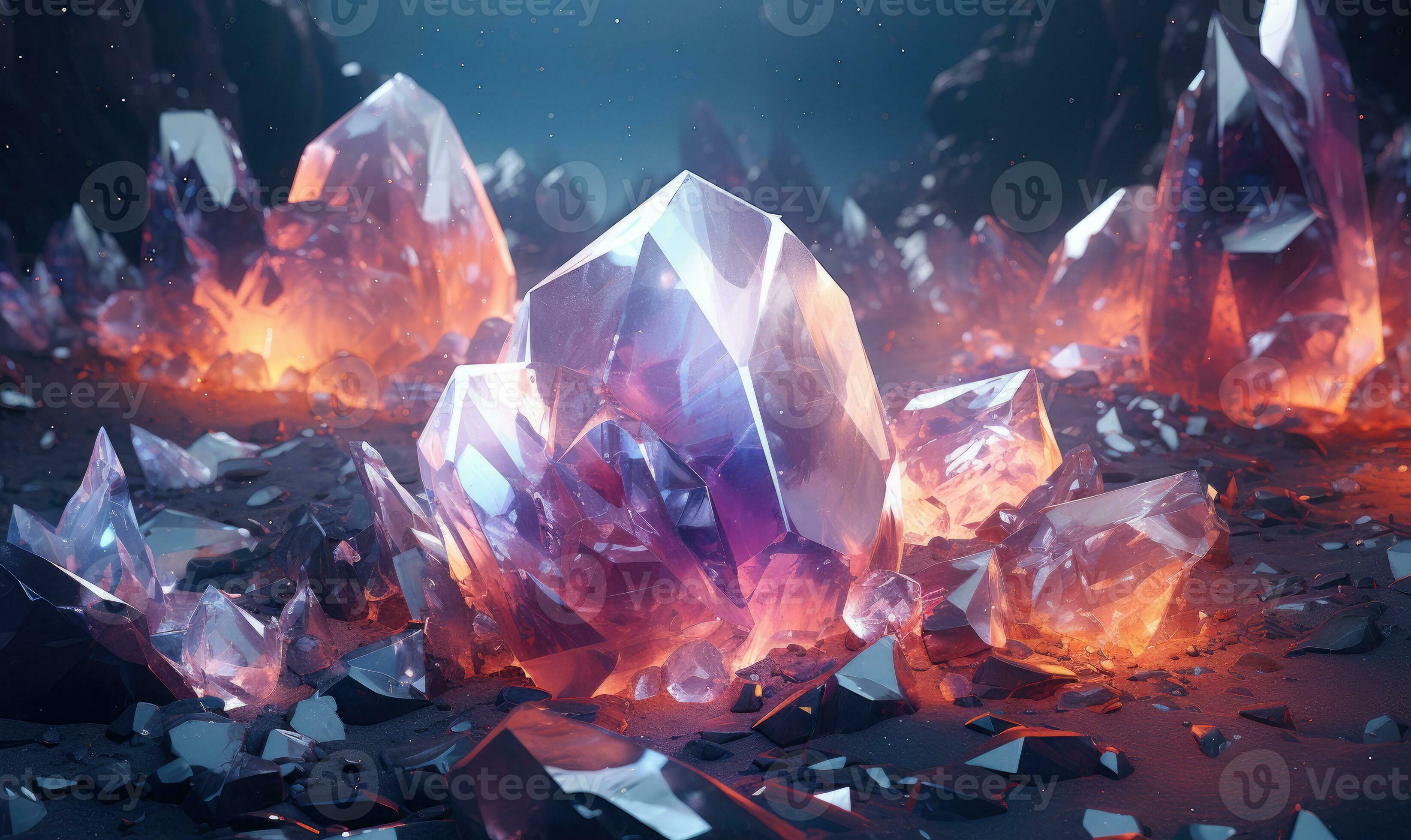 Luminous crystals emanate a gentle glow. AI generative. 33003296 Stock ... Luminous crystals emanate a gentle glow. AI generative. 33003296 Stock ...
