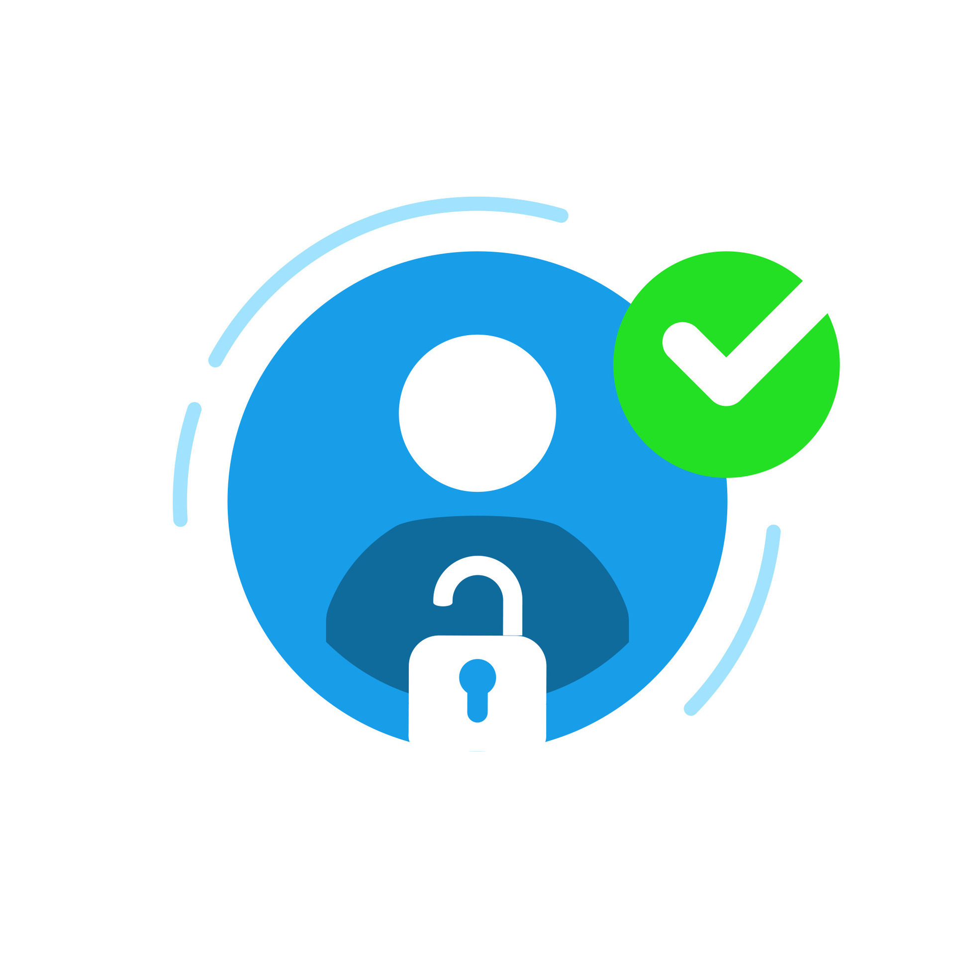 user account verification successful concept illustration flat design ...