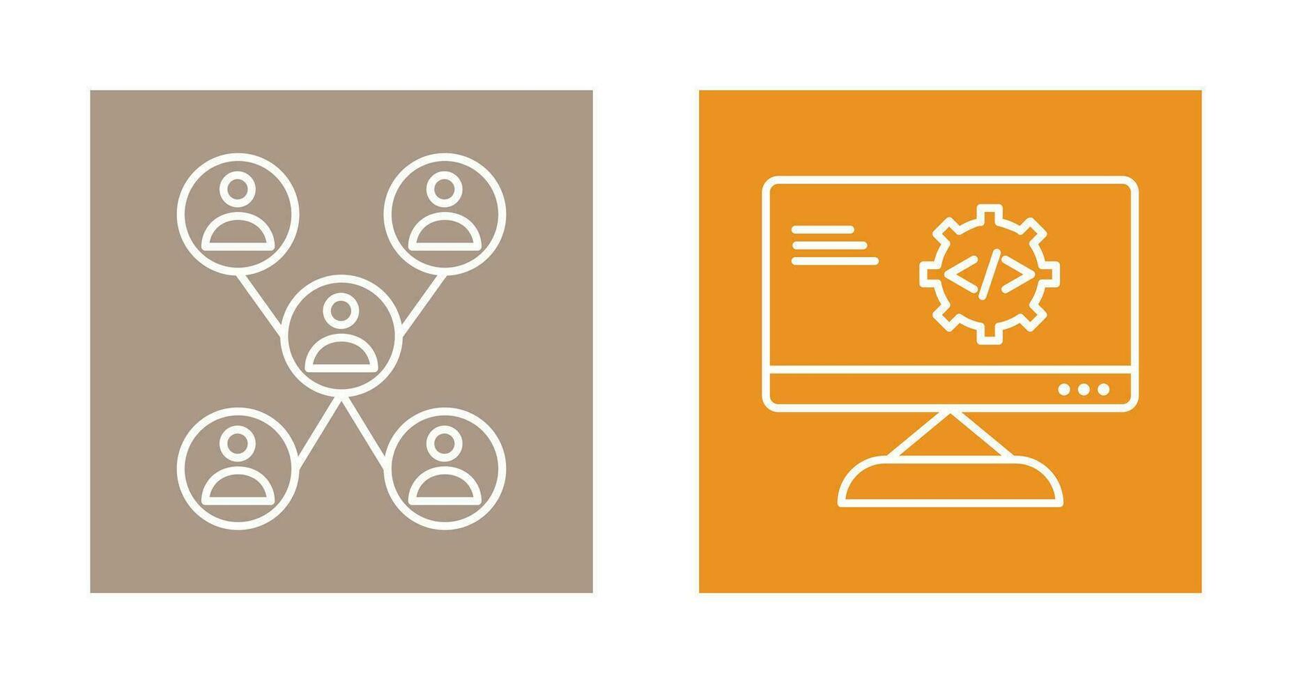 Company Network and Code Optimization Icon 33009040 Vector Art at Vecteezy