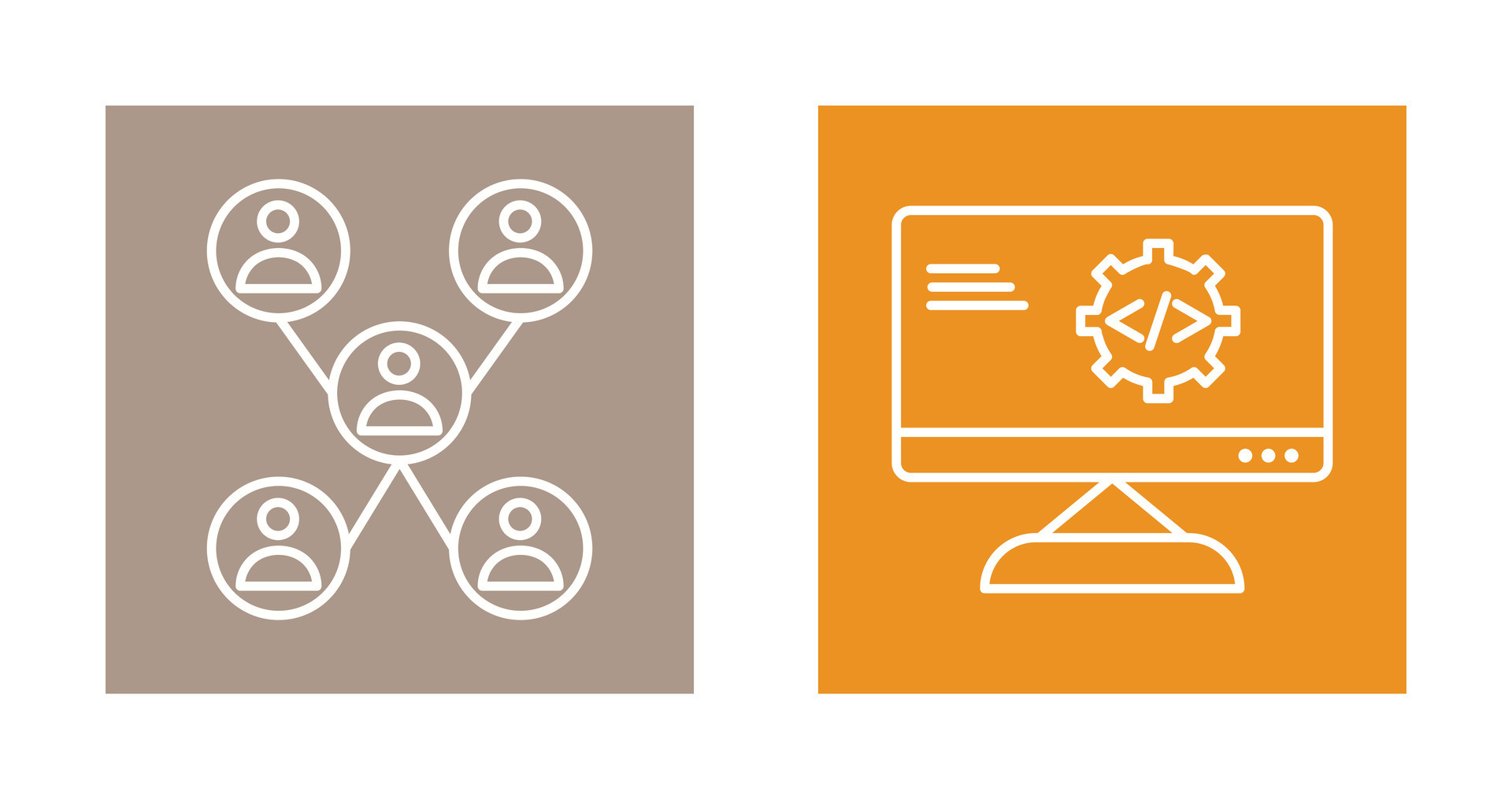 Company Network and Code Optimization Icon 33009040 Vector Art at Vecteezy