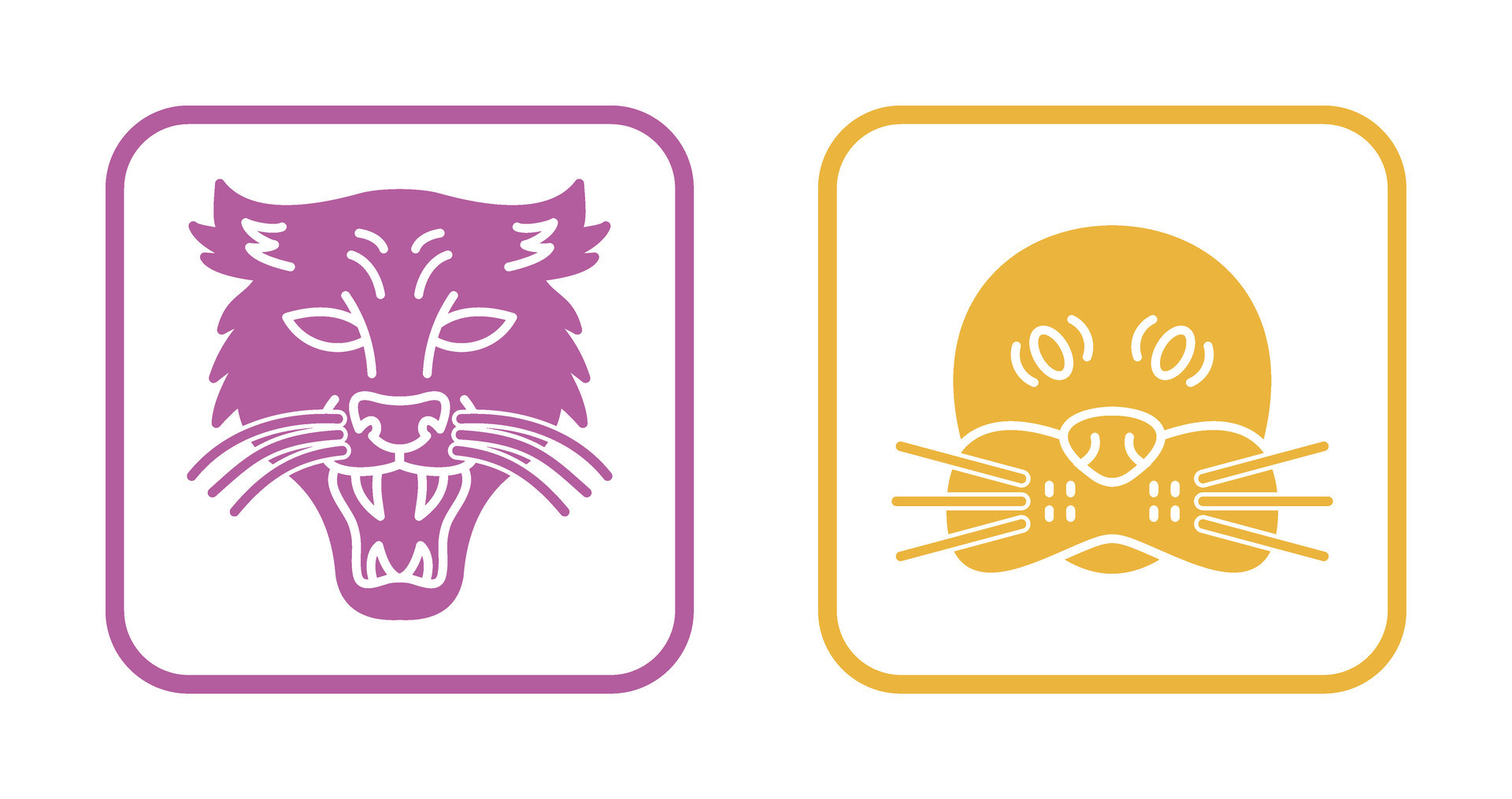 Puma and seal Icon 33011105 Vector Art at Vecteezy