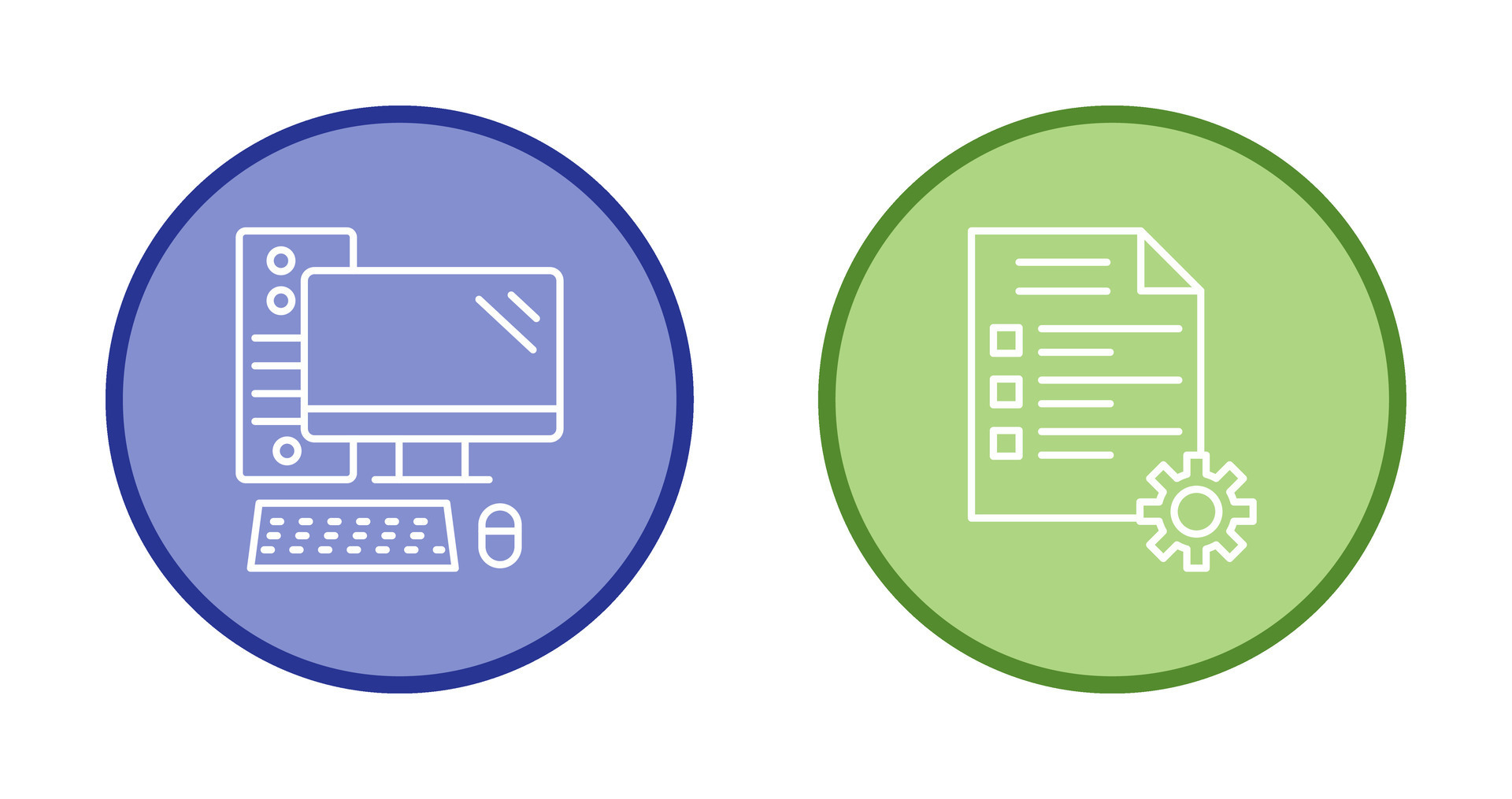 Computer and Test Icon 33018890 Vector Art at Vecteezy