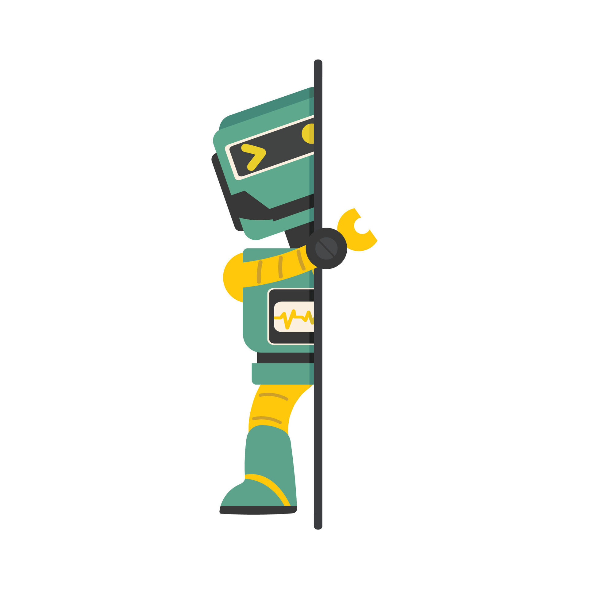 Cute Ai Robot Empty White Board For Presentation 33023034 Vector Art At Vecteezy