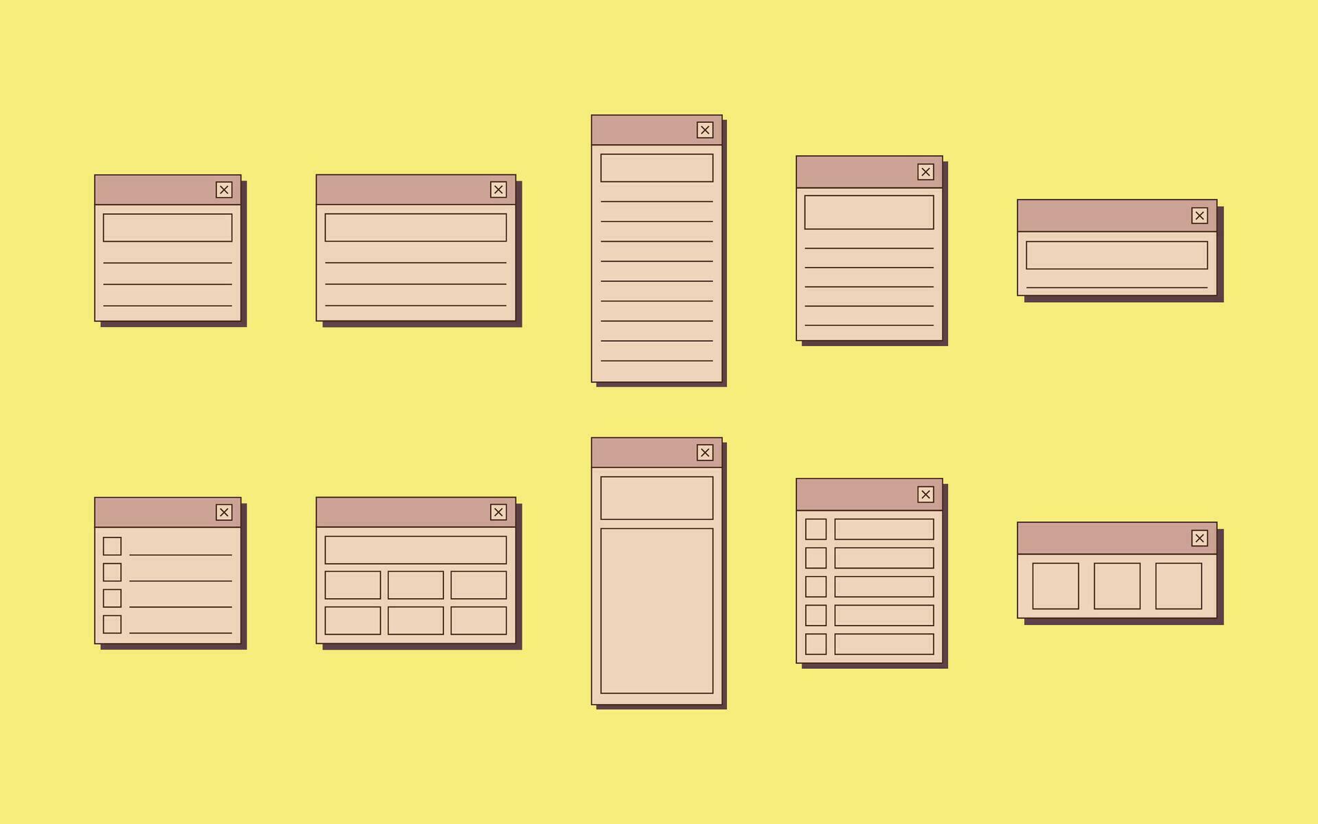 Collection of Retro Web UI Notes 33023355 Vector Art at Vecteezy