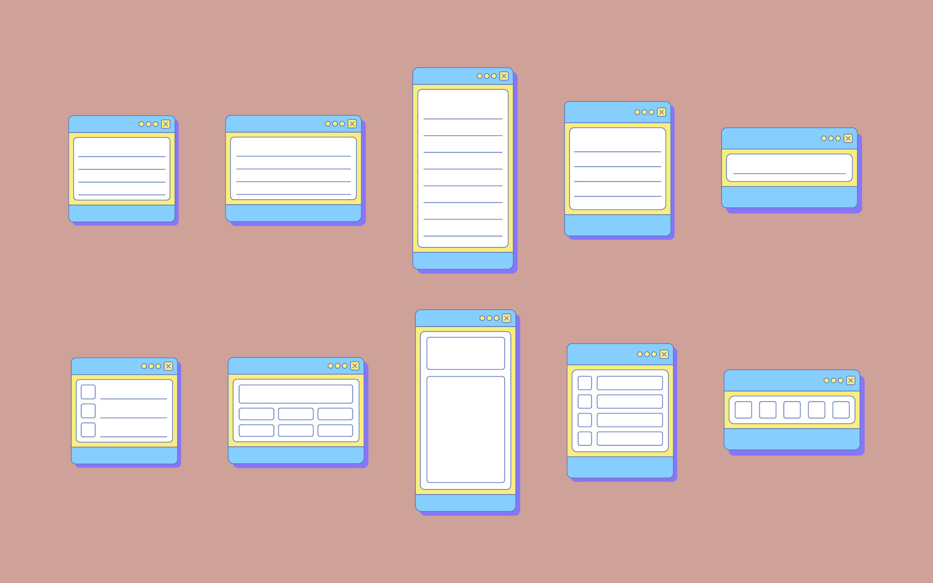 Collection of Retro Web UI Notes 33023356 Vector Art at Vecteezy