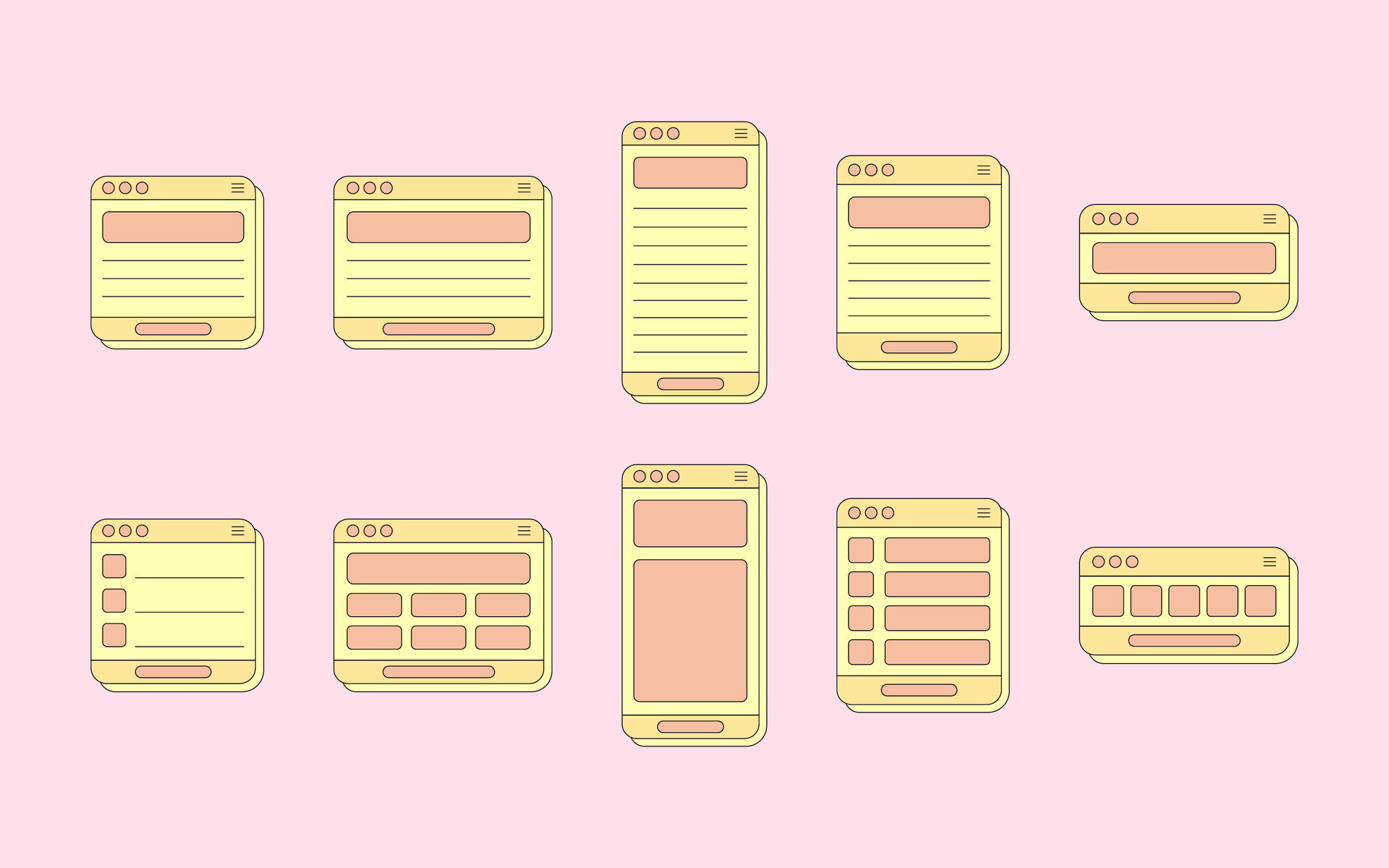 Collection of Retro Web UI Notes 33023358 Vector Art at Vecteezy