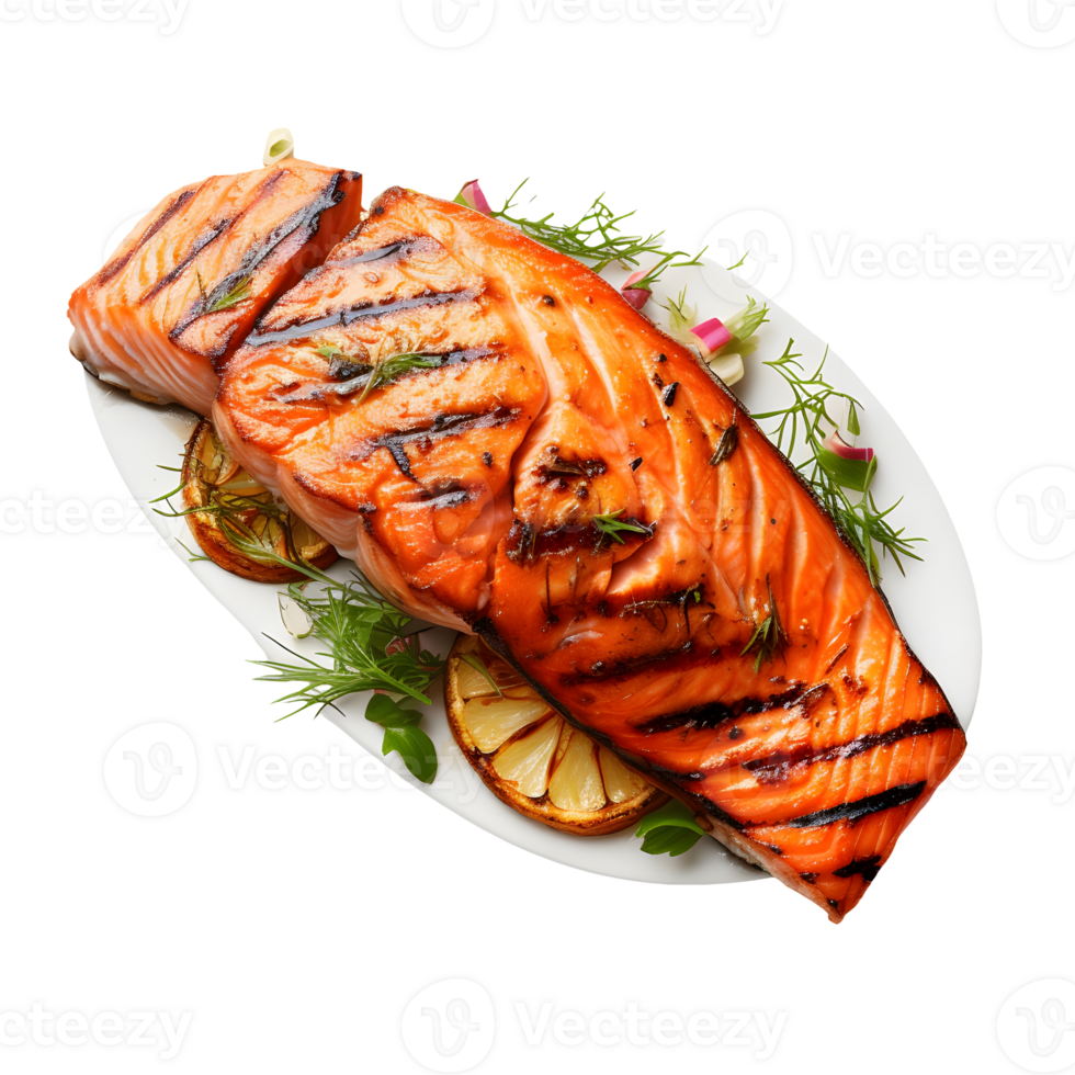 Grilled Salmon Isolated Ai Generated 33025994 Png
