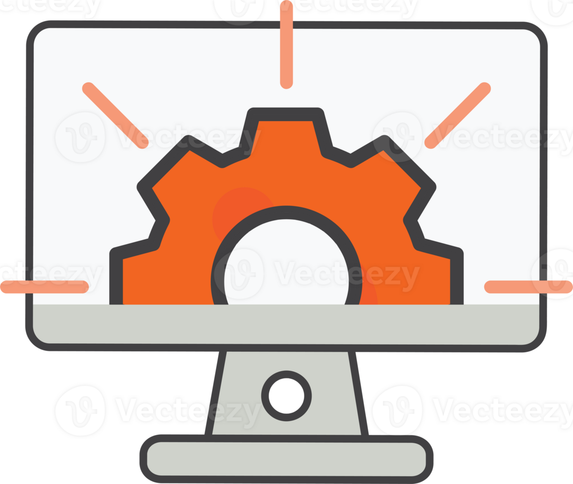 Computer Setting Icon 33026603 Png