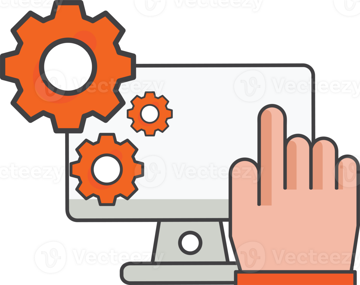Computer Setting Icon 33026607 Png