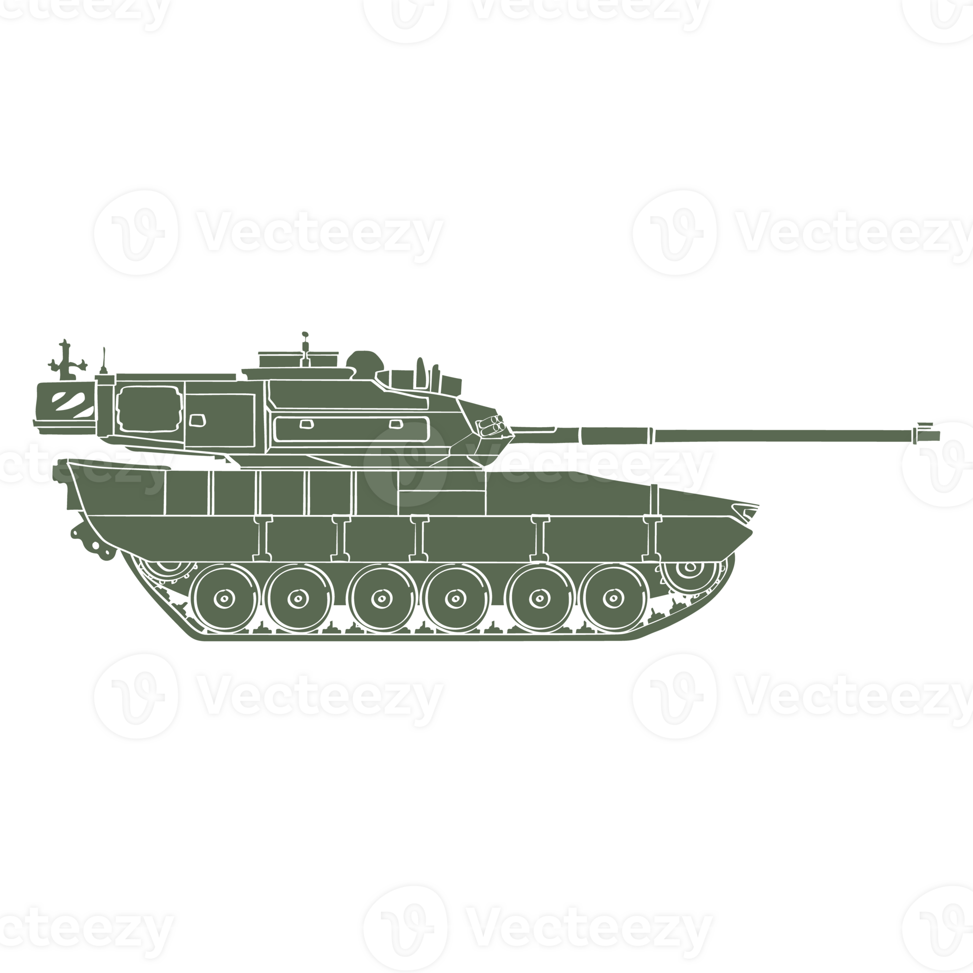 Main Battle Tank Cartoon Doodle Armored Fighting Vehicle Special Combat Military Transport