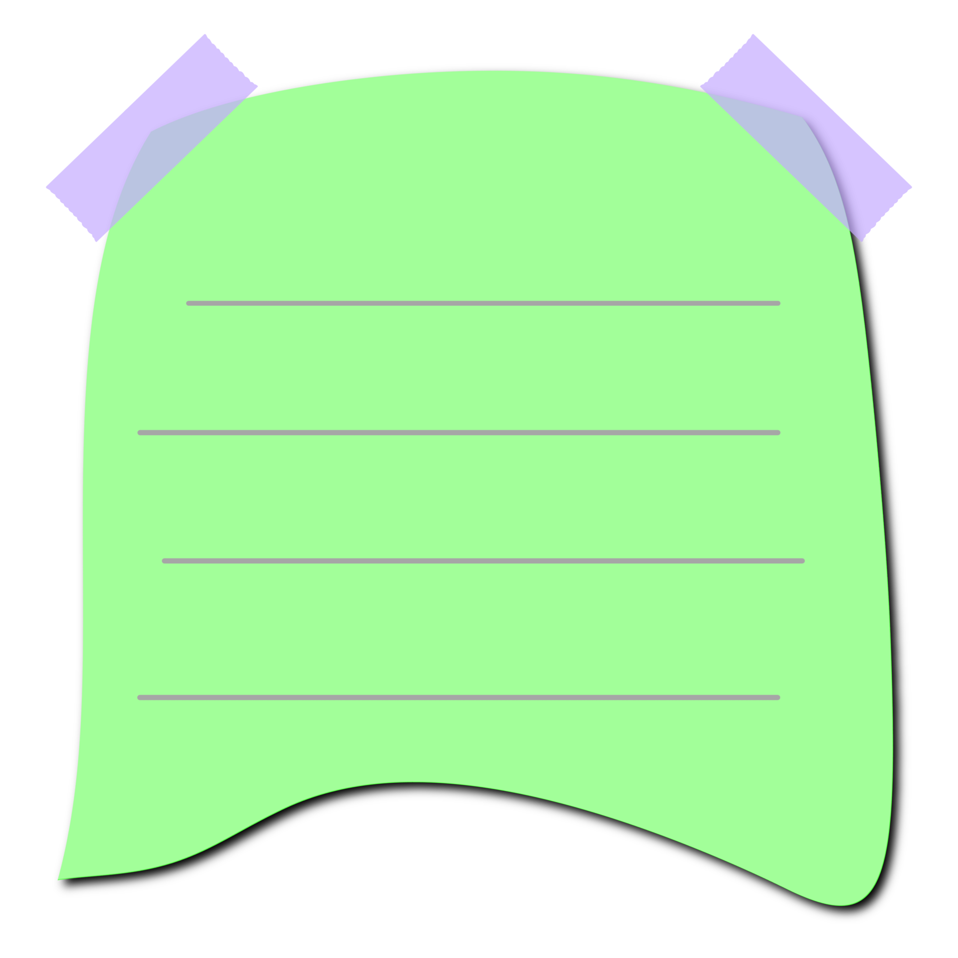 Green Sticky Note. 33026826 Png