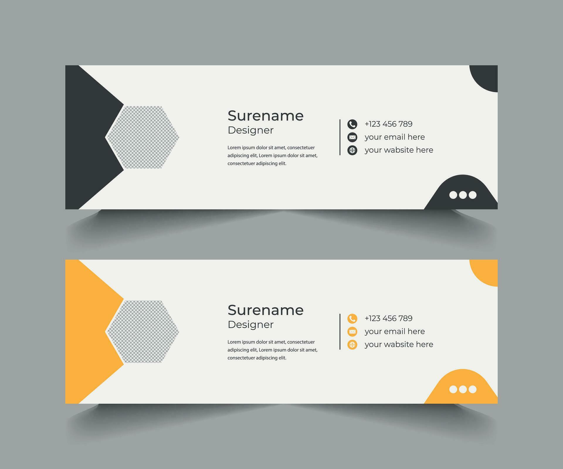 Corporate Email signature template or email footer and personal social ... Corporate Email signature template or email footer and personal social ...