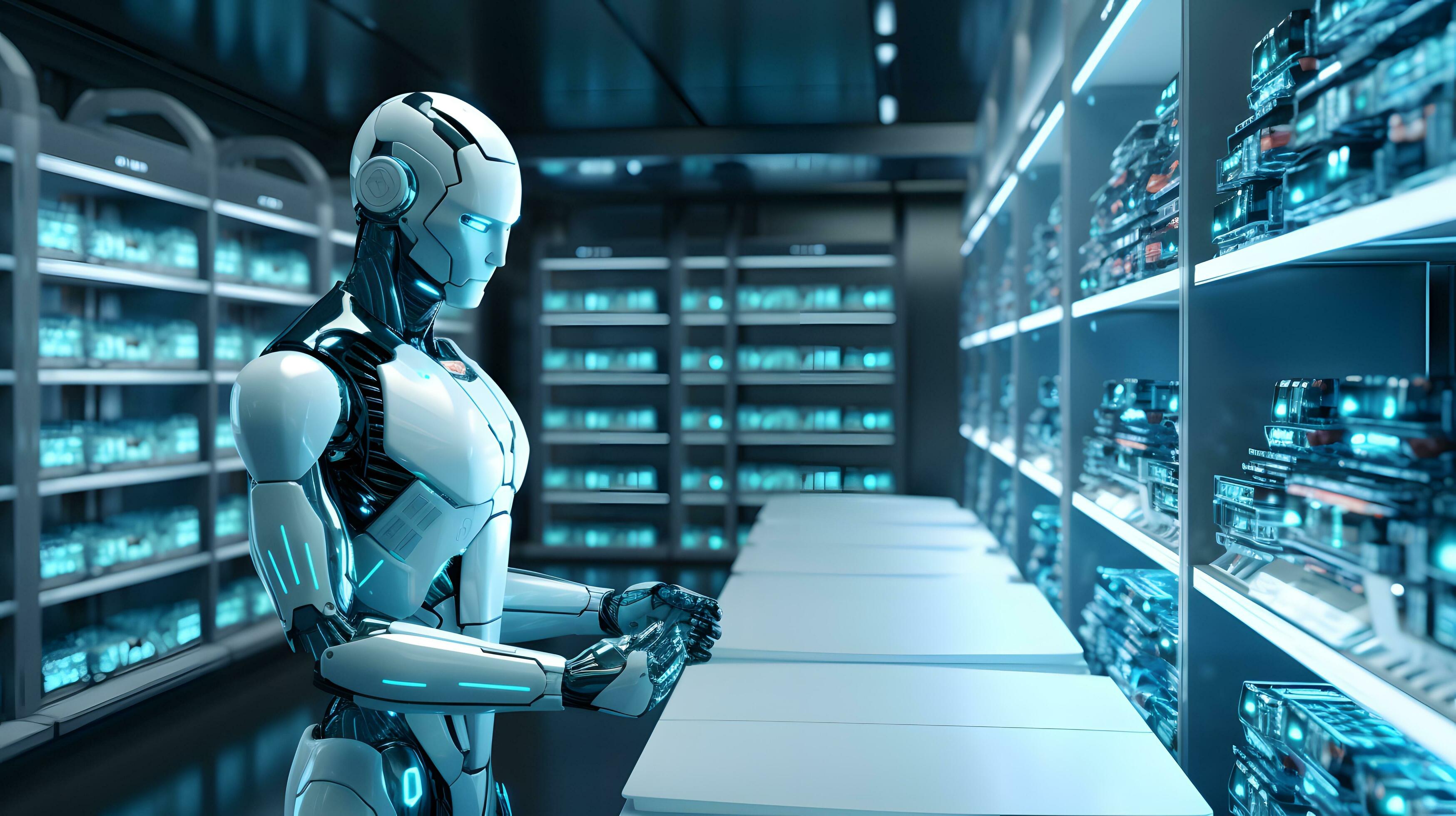 Cyborg Robotic Process Automation Data Analysis In Server Room Ai