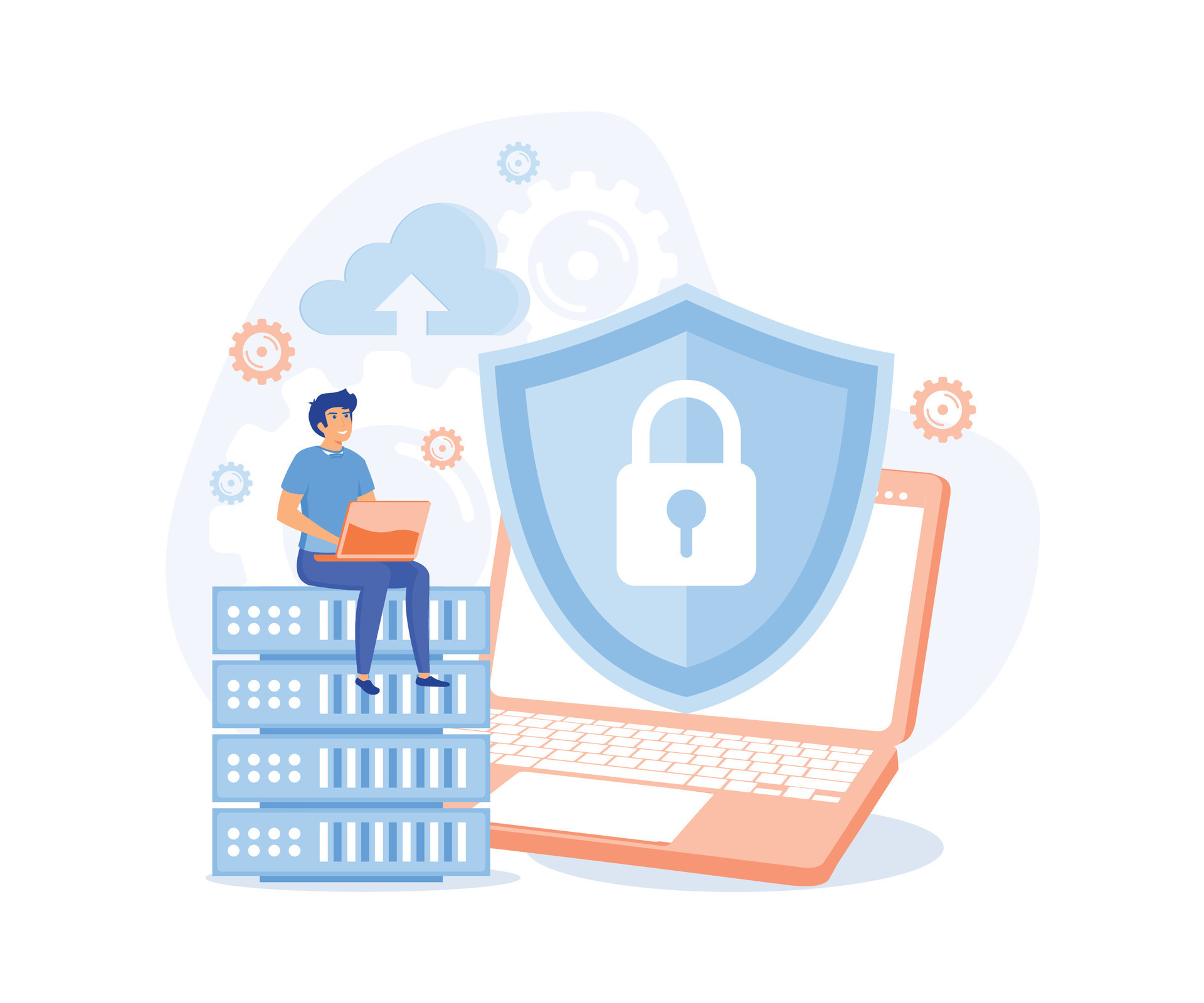 Database Security Phishing Hacker Attack Concept Hackers Stealing
