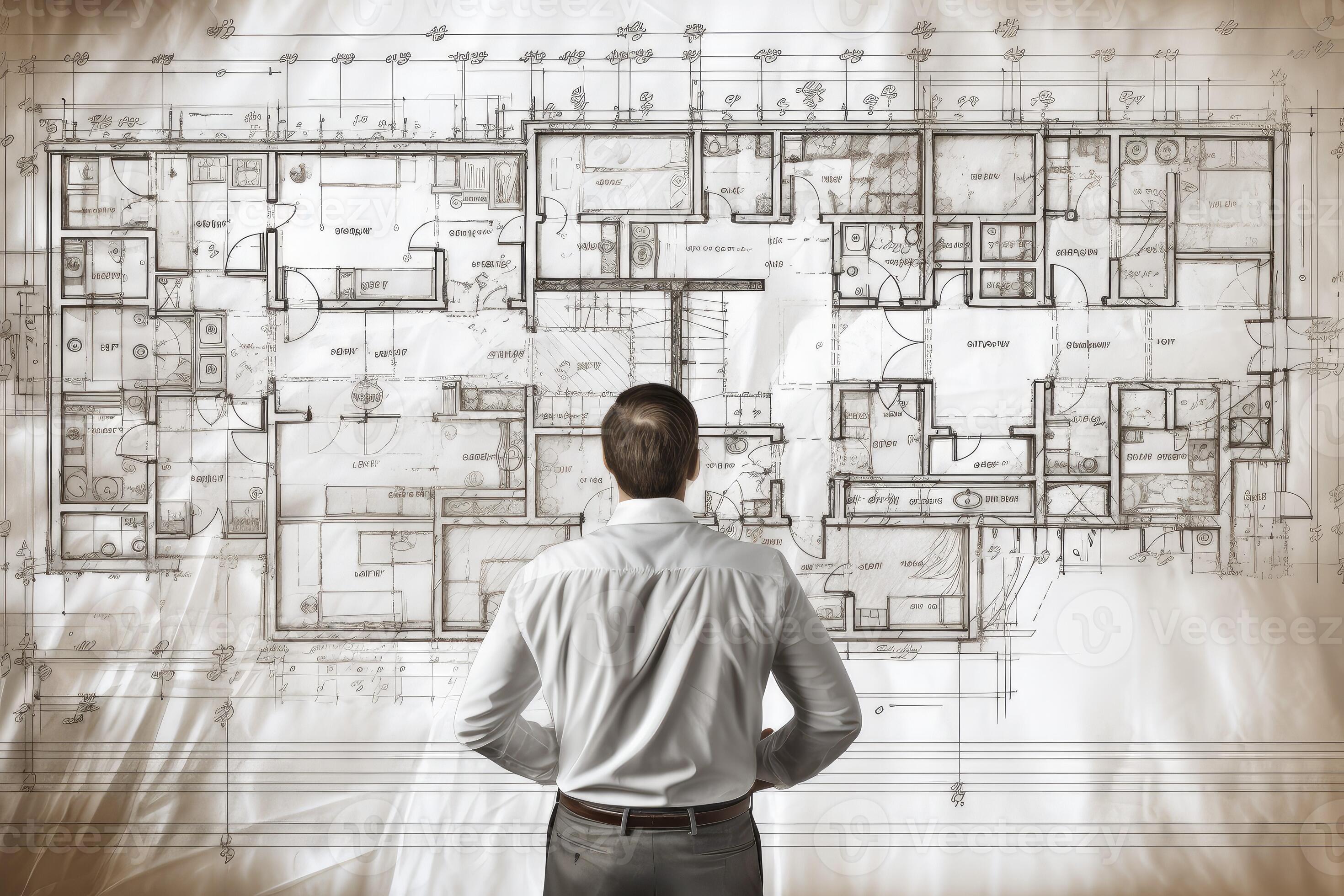 Architect house plan engineer. Generate AI 33033481 Stock Photo at Vecteezy Architect house plan engineer. Generate AI 33033481 Stock Photo at Vecteezy