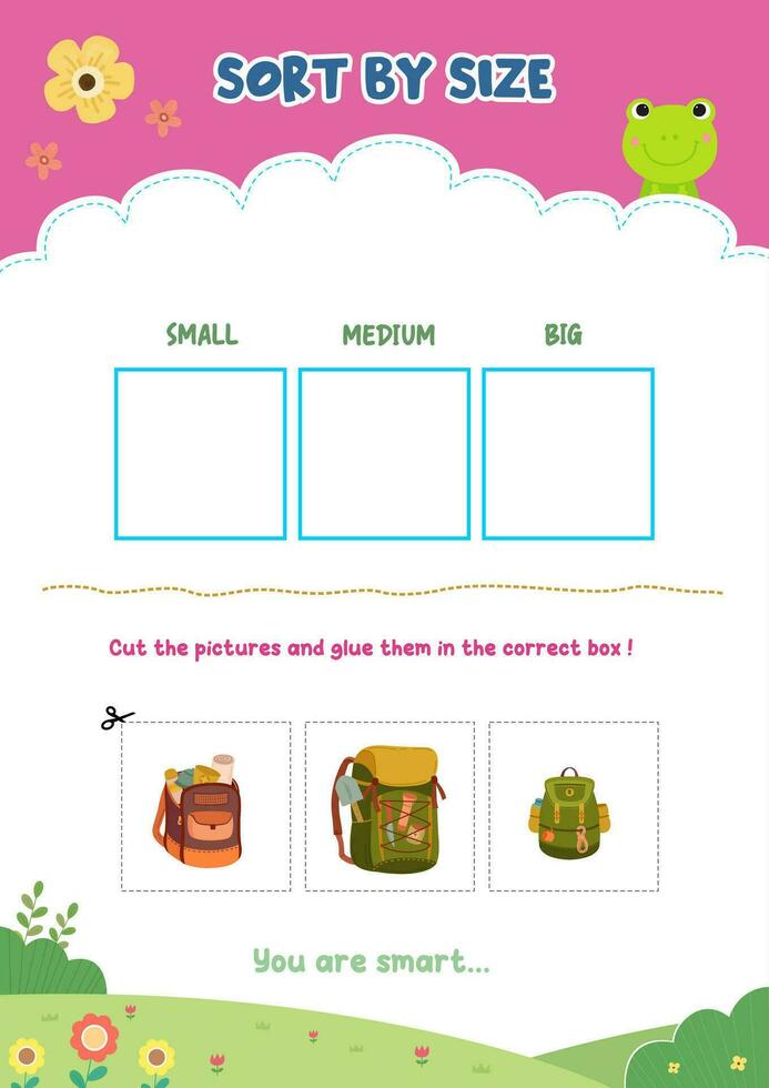 Sorting pictures according to size 33041968 Vector Art at Vecteezy Sorting pictures according to size 33041968 Vector Art at Vecteezy