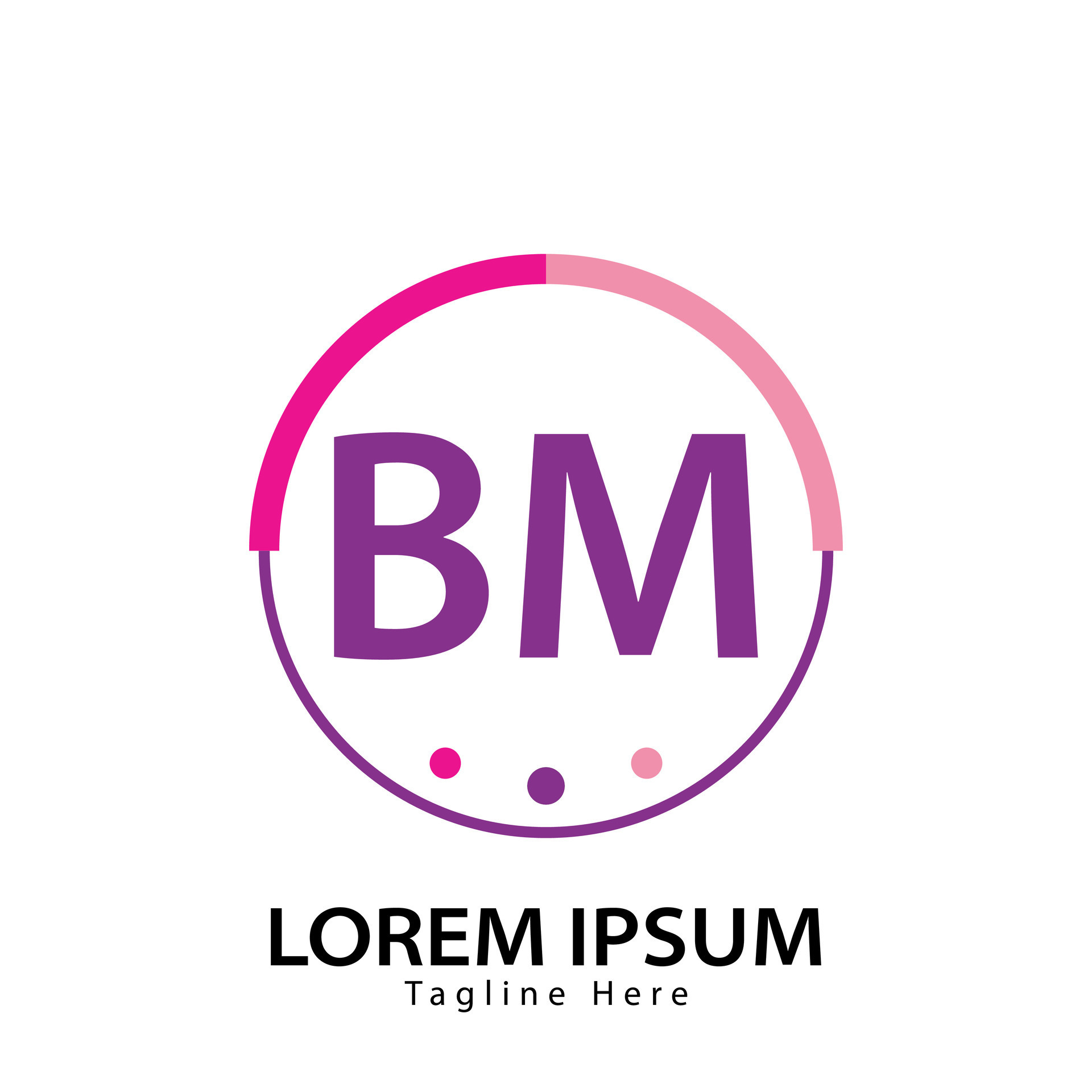 letter BM logo. B M. BM logo design vector illustration for creative company, business, industry ...