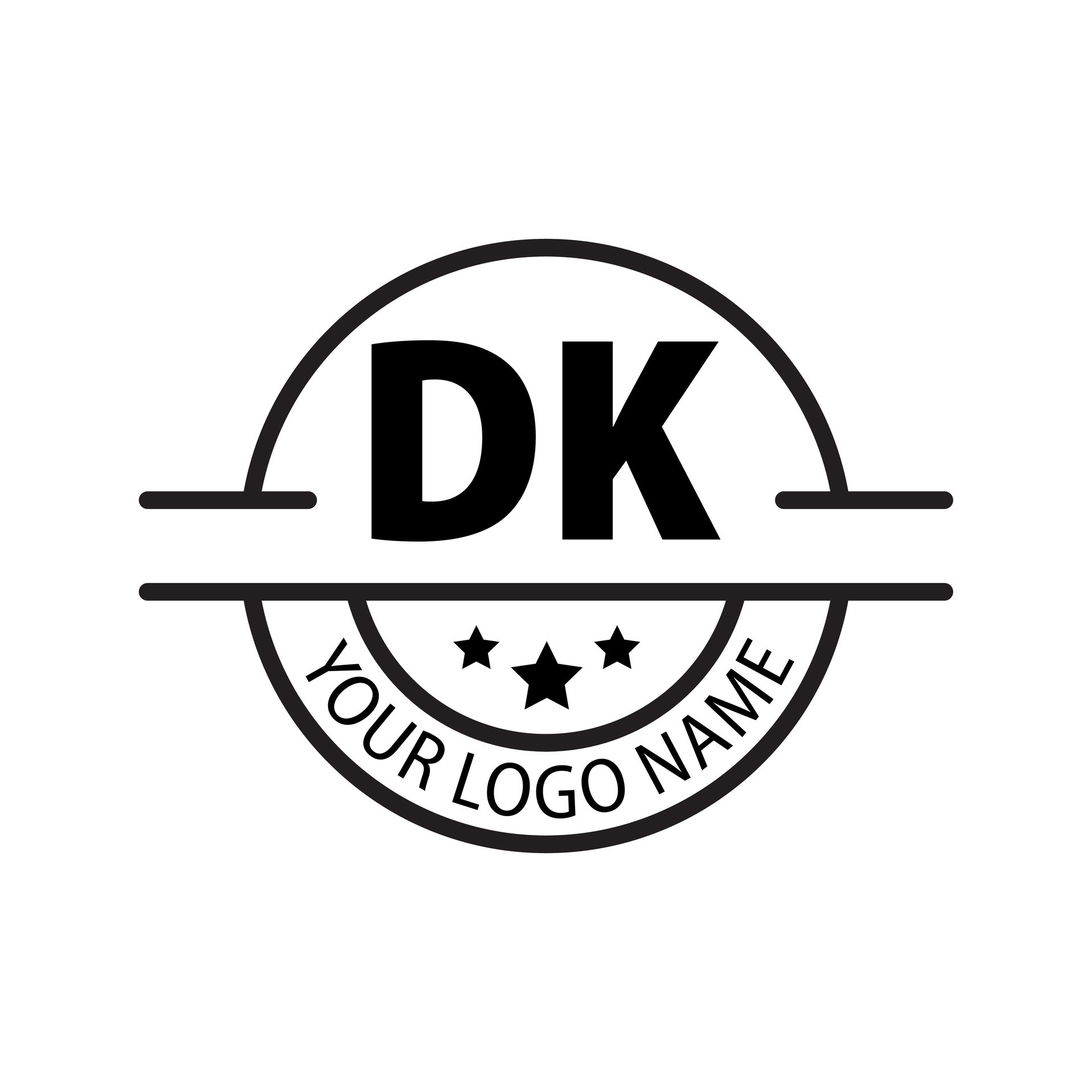 letter DK logo. D K. DK logo design vector illustration for creative company, business, industry ...