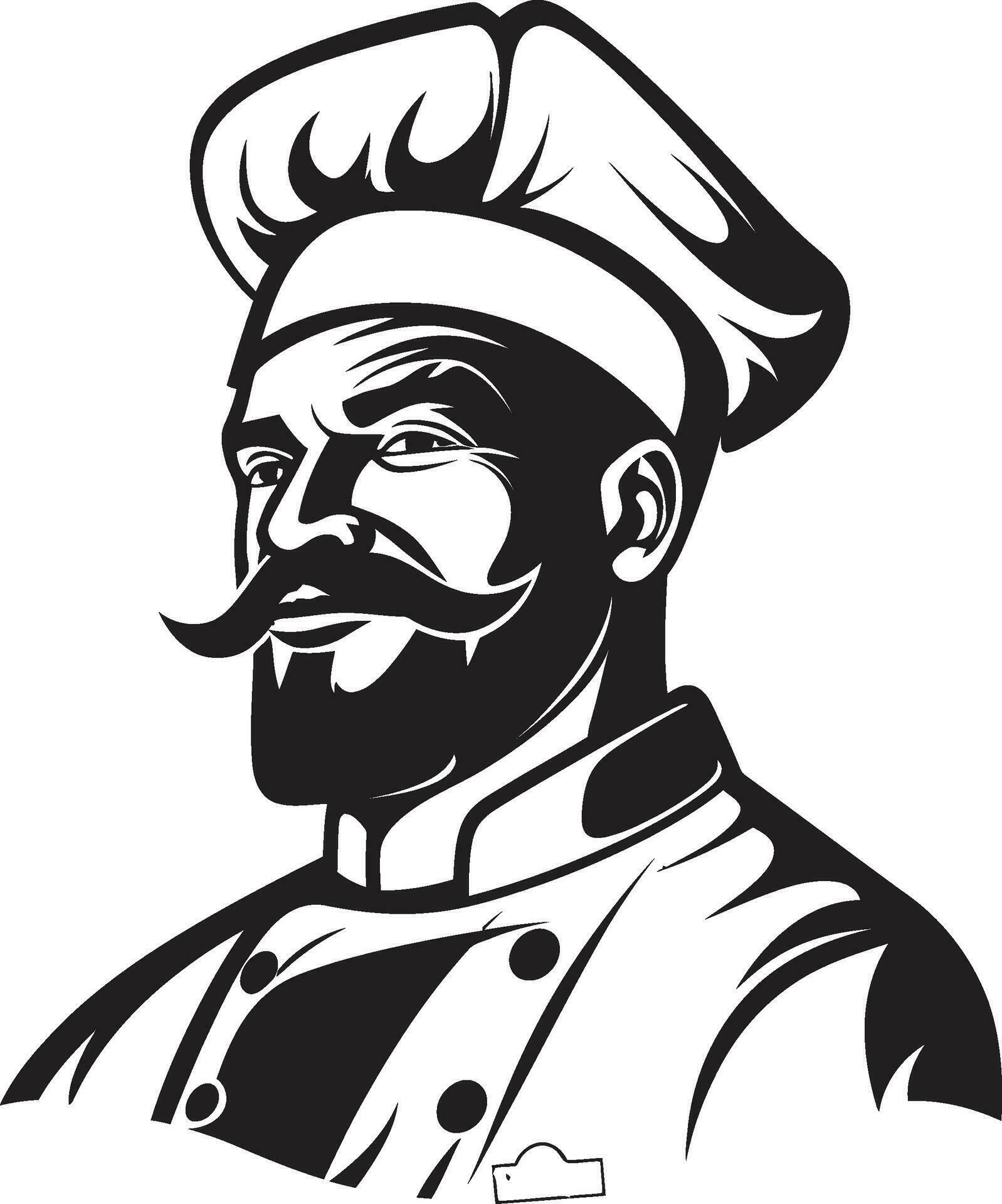 Cooking with Style Chef Vector Artistry Taste the Passion Black and ...