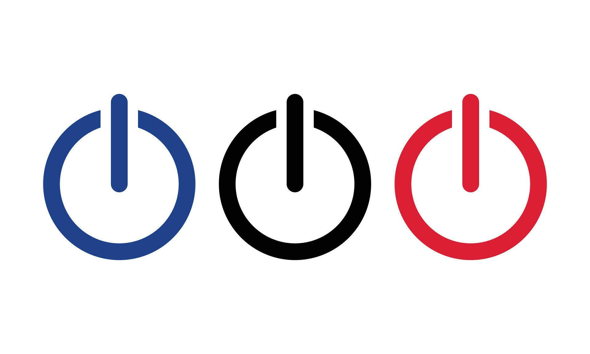 Seth, set of buttons with power symbol. Power button 33045436 Vector ...