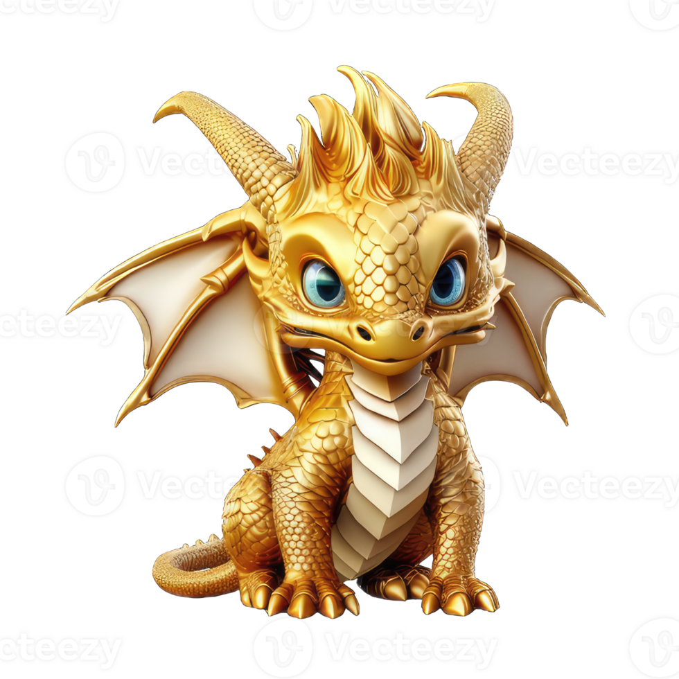 Baby Golden dinosaur dragon png transparent background 33045803 PNG