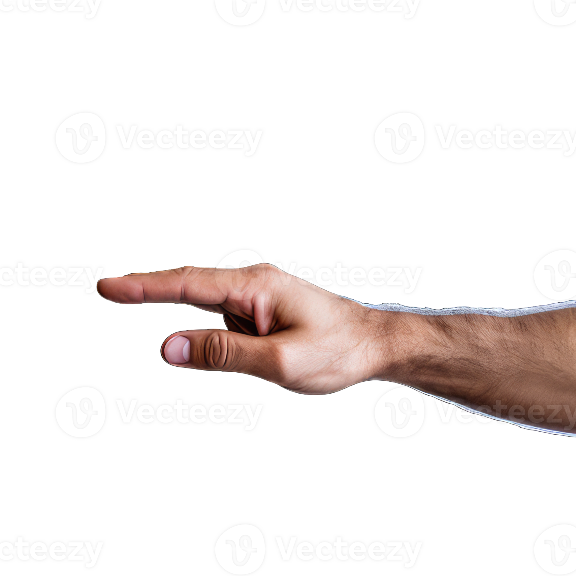 Man Hand Touch Something Isolated White Background 33045889 Png