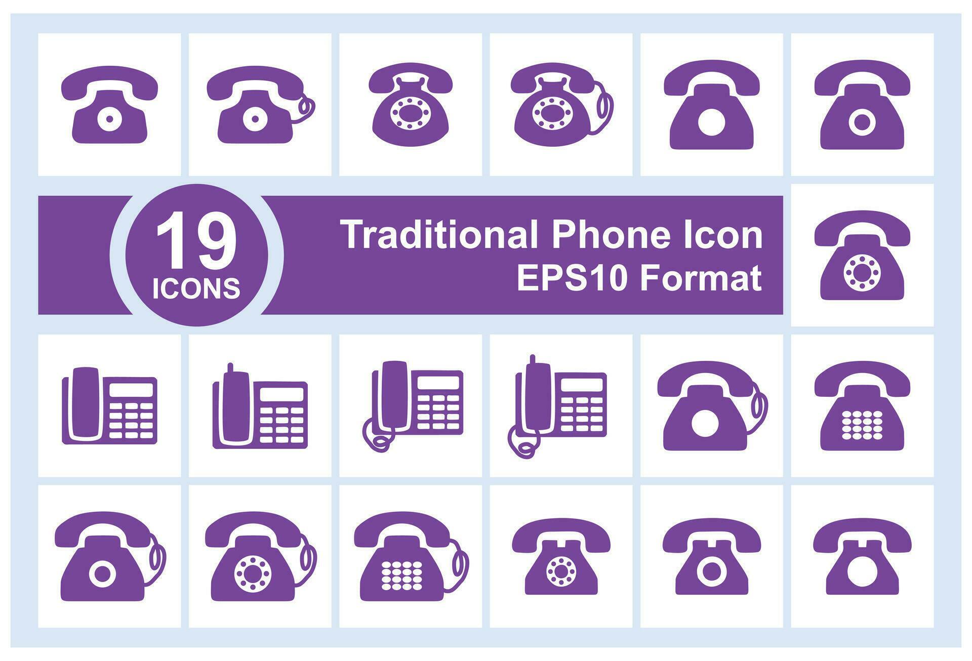 19 Telephone icon set. Collection of high-quality vector icons for web ...