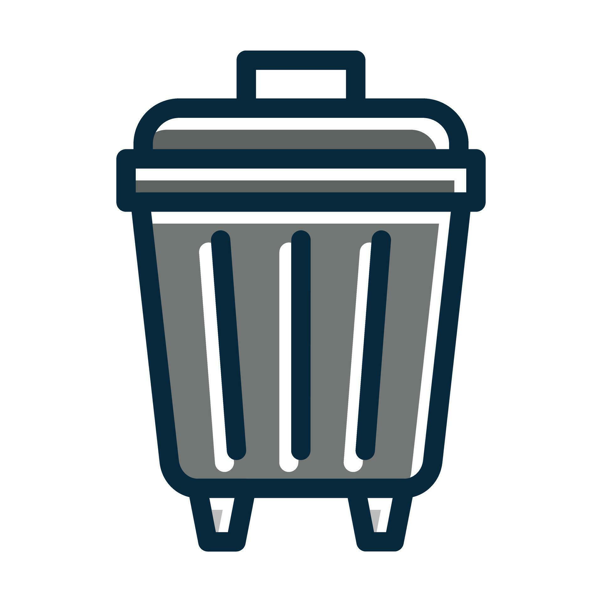 Dumpster Vector Thick Line Filled Dark Colors Icons For Personal And ...