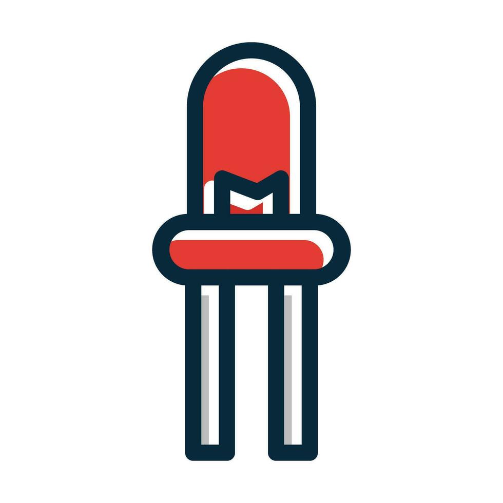 Led Vector Thick Line Filled Dark Colors Icons For Personal And ...