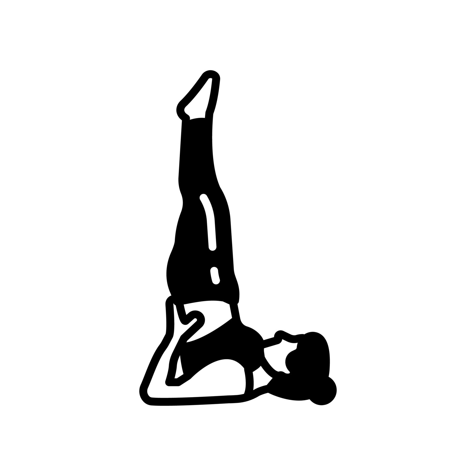 Shoulder Stand Pose Icon In Vector Illustration 33050425 Vector Art At Vecteezy