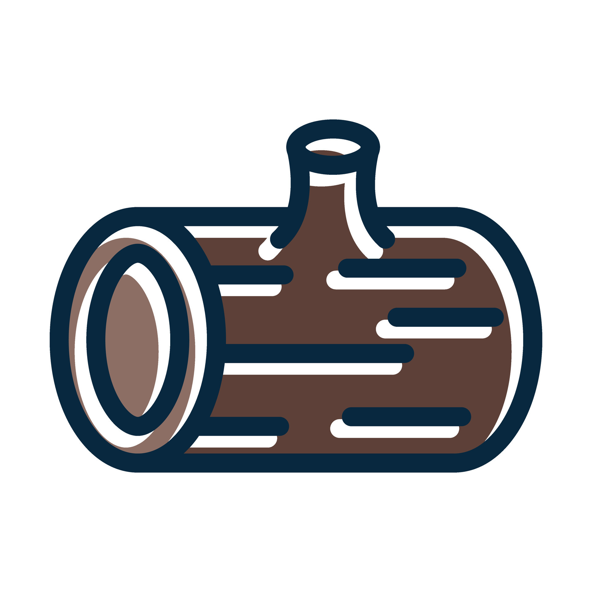 Wood Log Vector Thick Line Filled Dark Colors Icons For Personal And ...