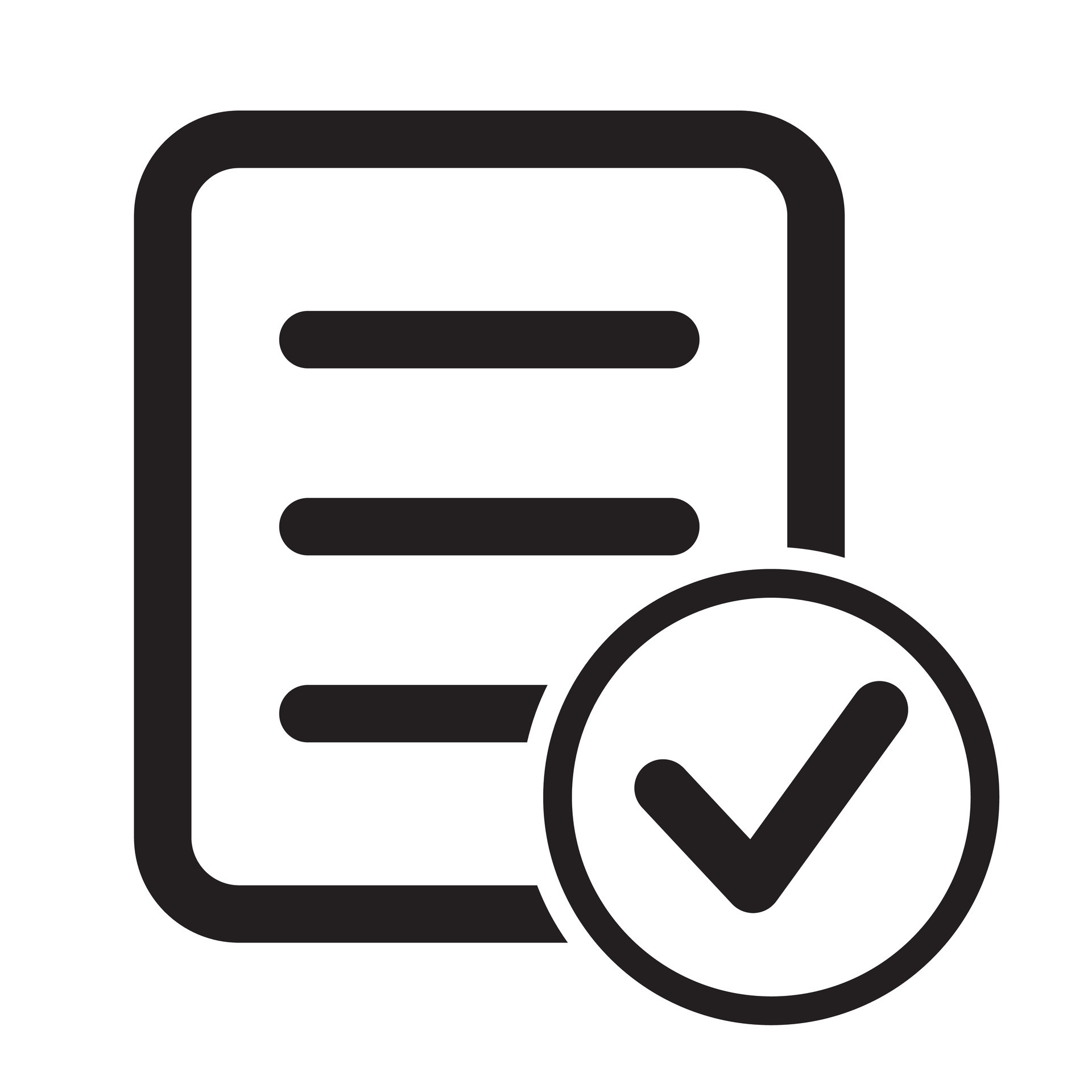 Paper Document With Check Mark Icon 33054034 Vector Art At Vecteezy