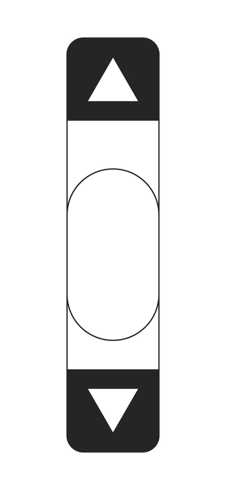 Vertical Scroll Bar Black And White 2d Line Cartoon Object Old Fashioned Style Scroller Web