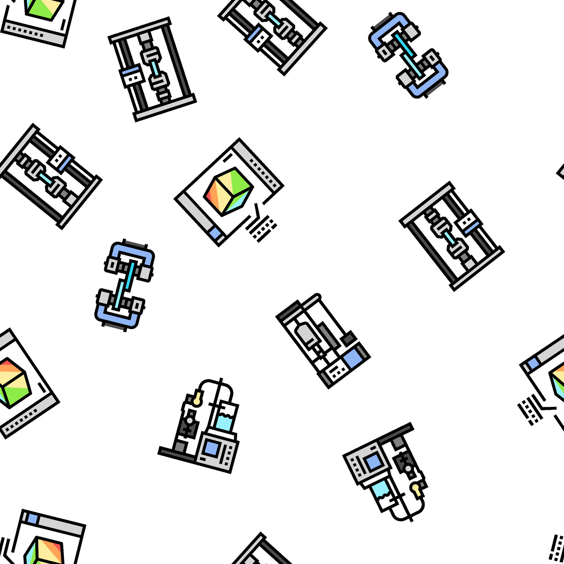 material construction engineer vector seamless pattern 33063622 Vector ...