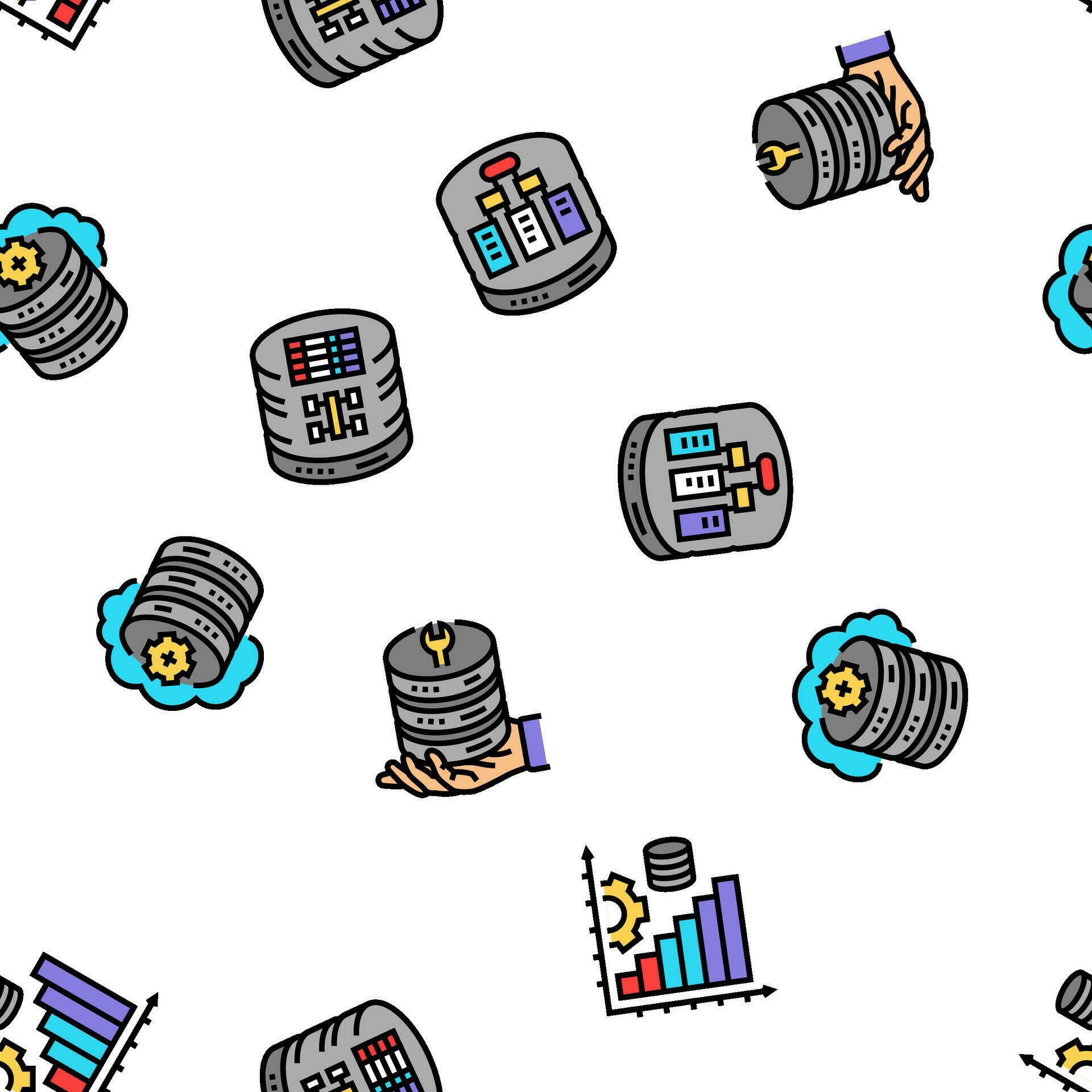 database administrator server seamless pattern vector 33063839 Vector Art at Vecteezy