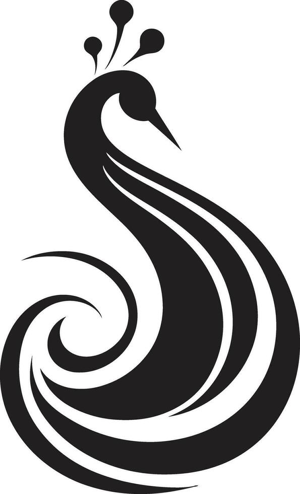 Regal Reverie Peacock Majesty In Vector Sculpted Showcase Black Peacock