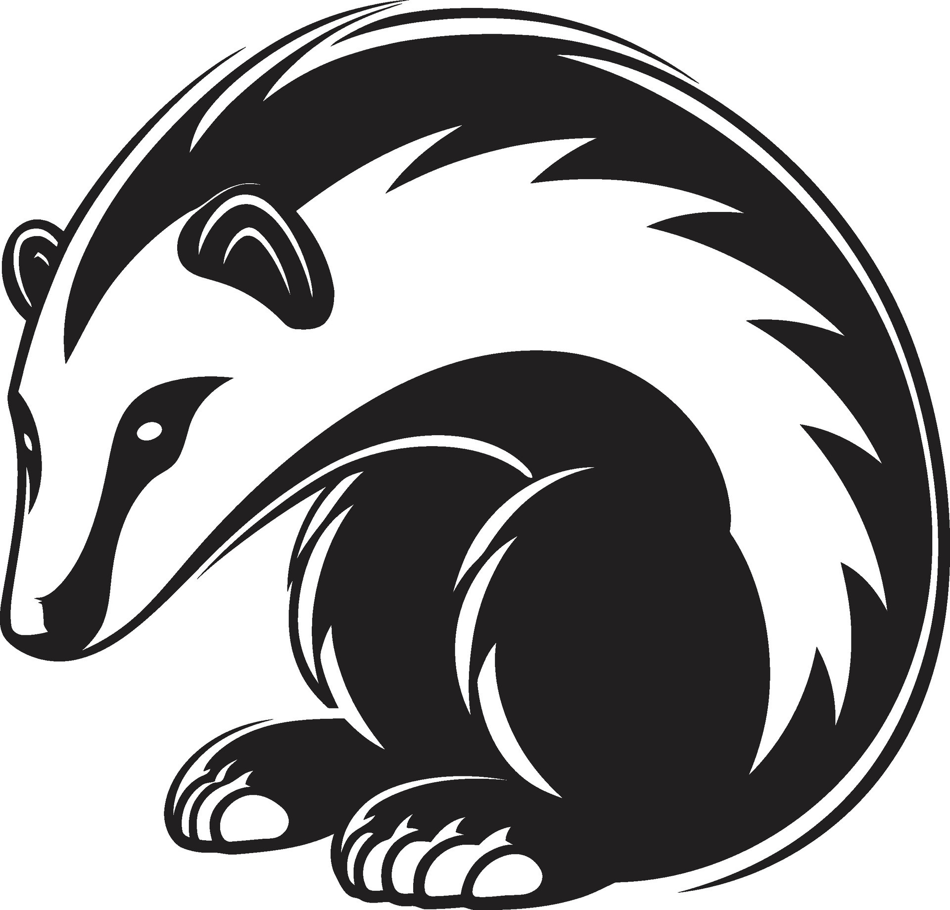 Timeless Black Anteater Logo A Masterpiece in Vector Art Streamlined Black Anteater Icon Vector ...