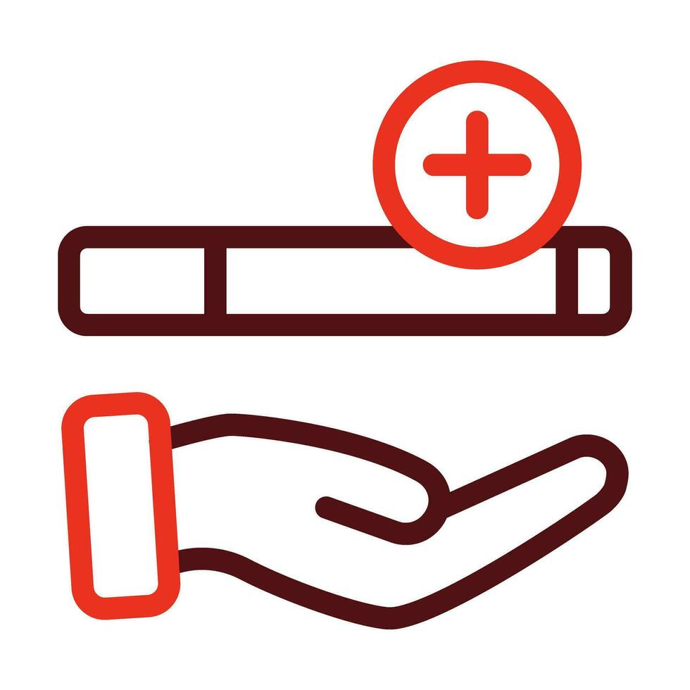 Addiction Vector Thick Line Two Color Icons For Personal And Commercial ...