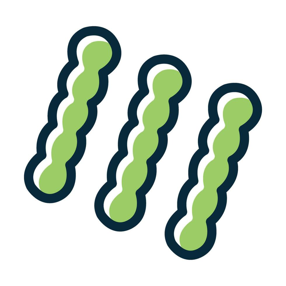 Guar Bean Vector Thick Line Filled Dark Colors Icons For Personal And ...